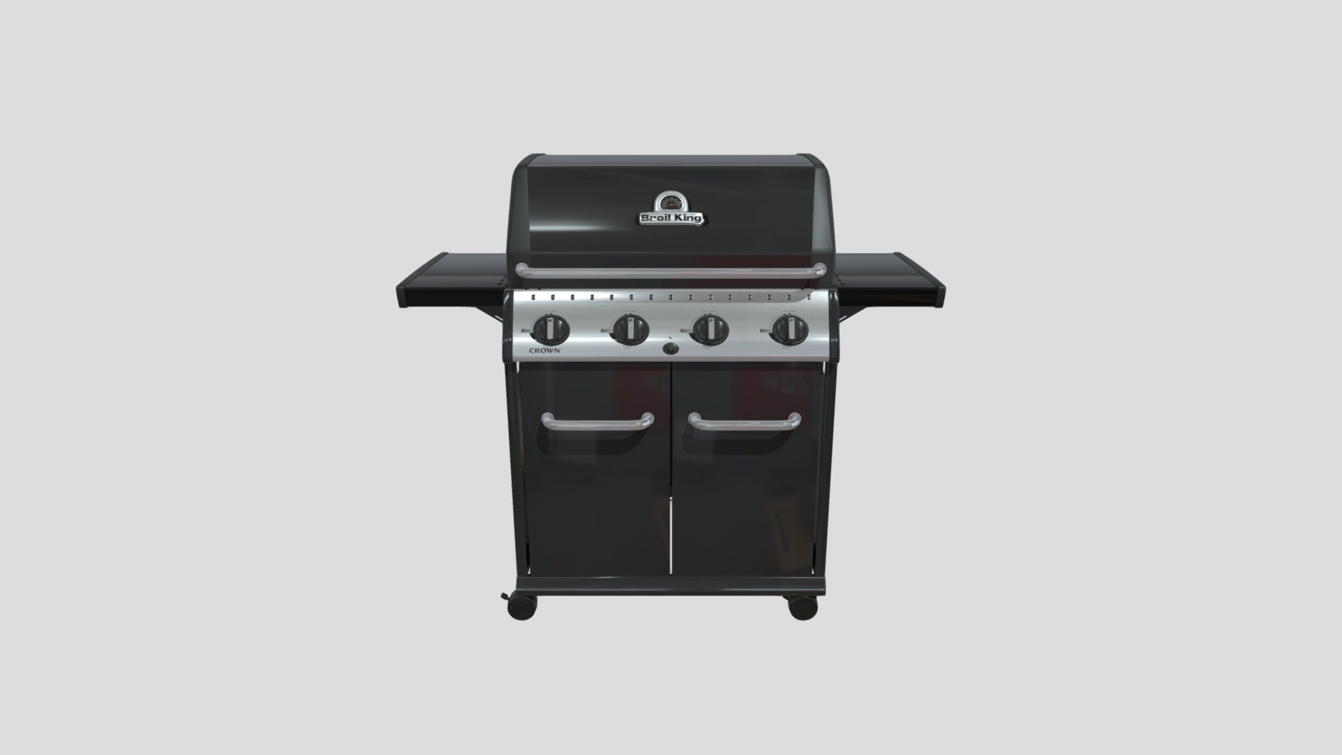 Crown Cabinet Barbecue and Grill 3D Model - Buy Royalty Free 3D model ...