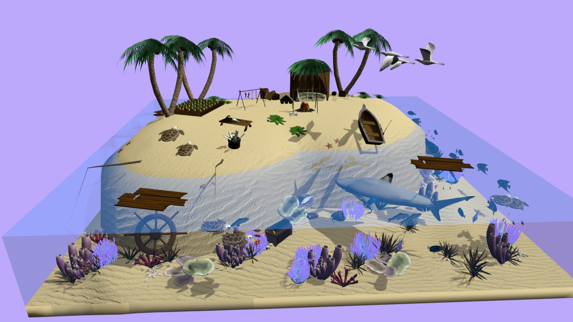 Island Story - 3D model by cldesign [46f3435] - Sketchfab