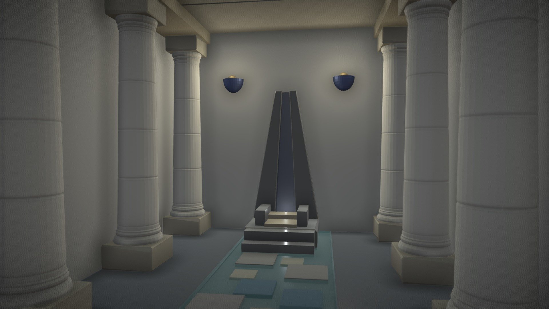Cubic World Greek Temple - Download Free 3D model by Aronedge [46f390a ...