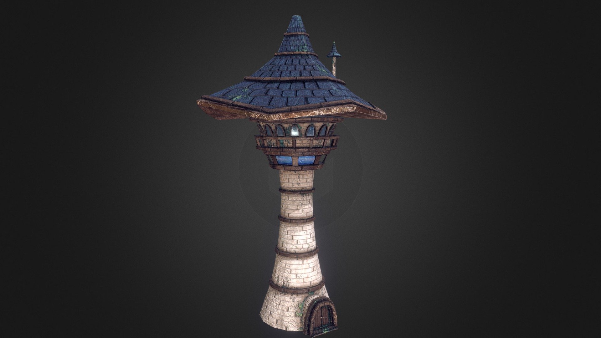 Elven tower - 3D model by Maki (@maki_chan) [46fd1ab] - Sketchfab