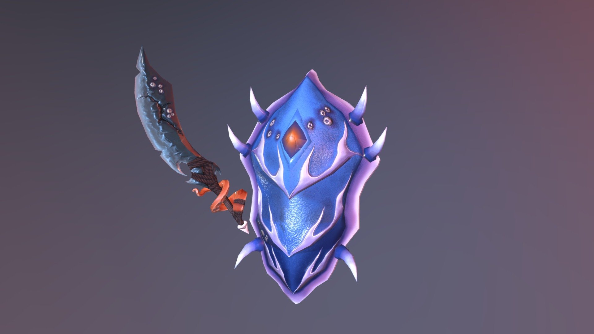 Aquatic Sword and Shield - 3D model by Kaye (@kaye-simonson) [46fd8ac ...