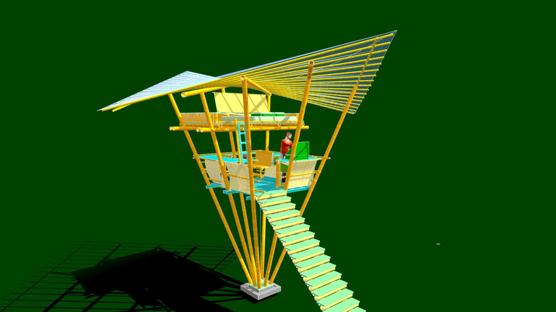 twisted roof loft hooch - Buy Royalty Free 3D model by Bamboojo ...