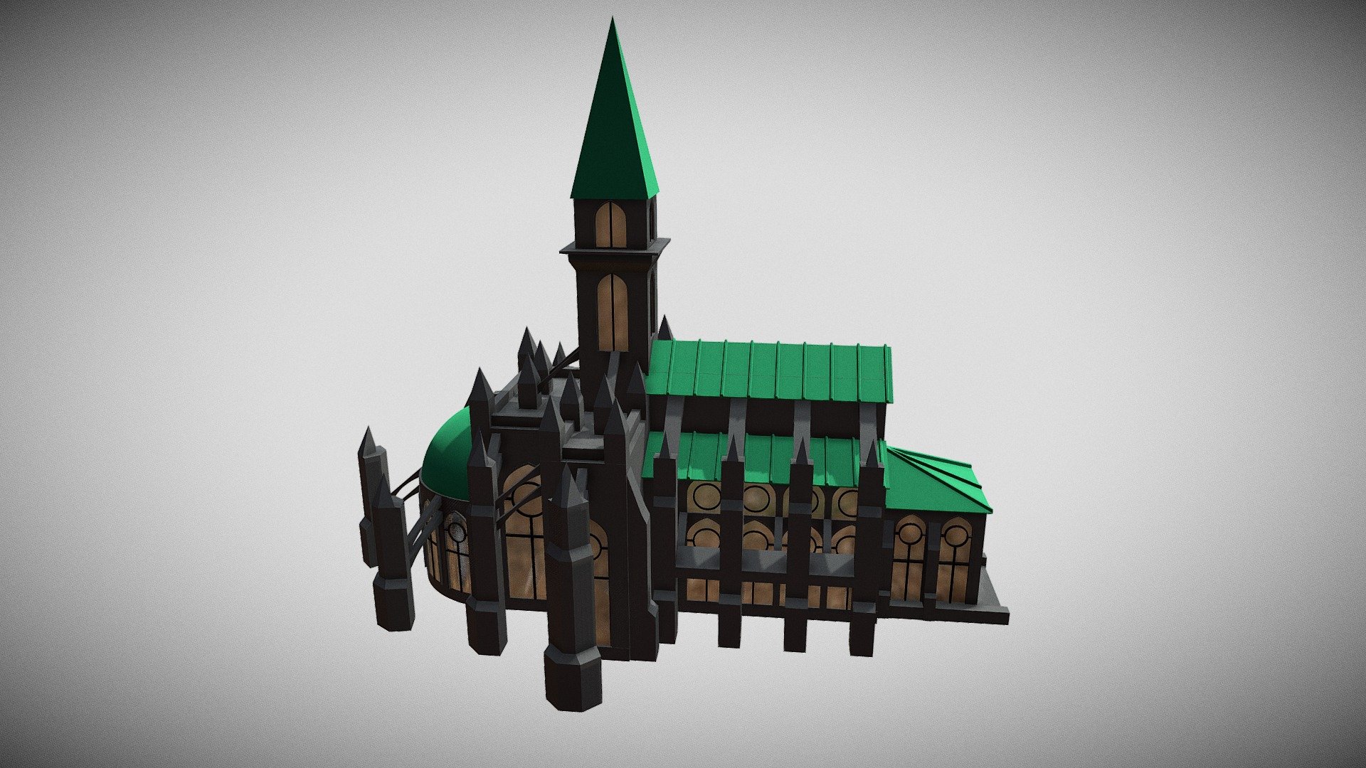Simple Gothic Cathedral - Download Free 3D model by brysondurham18 ...
