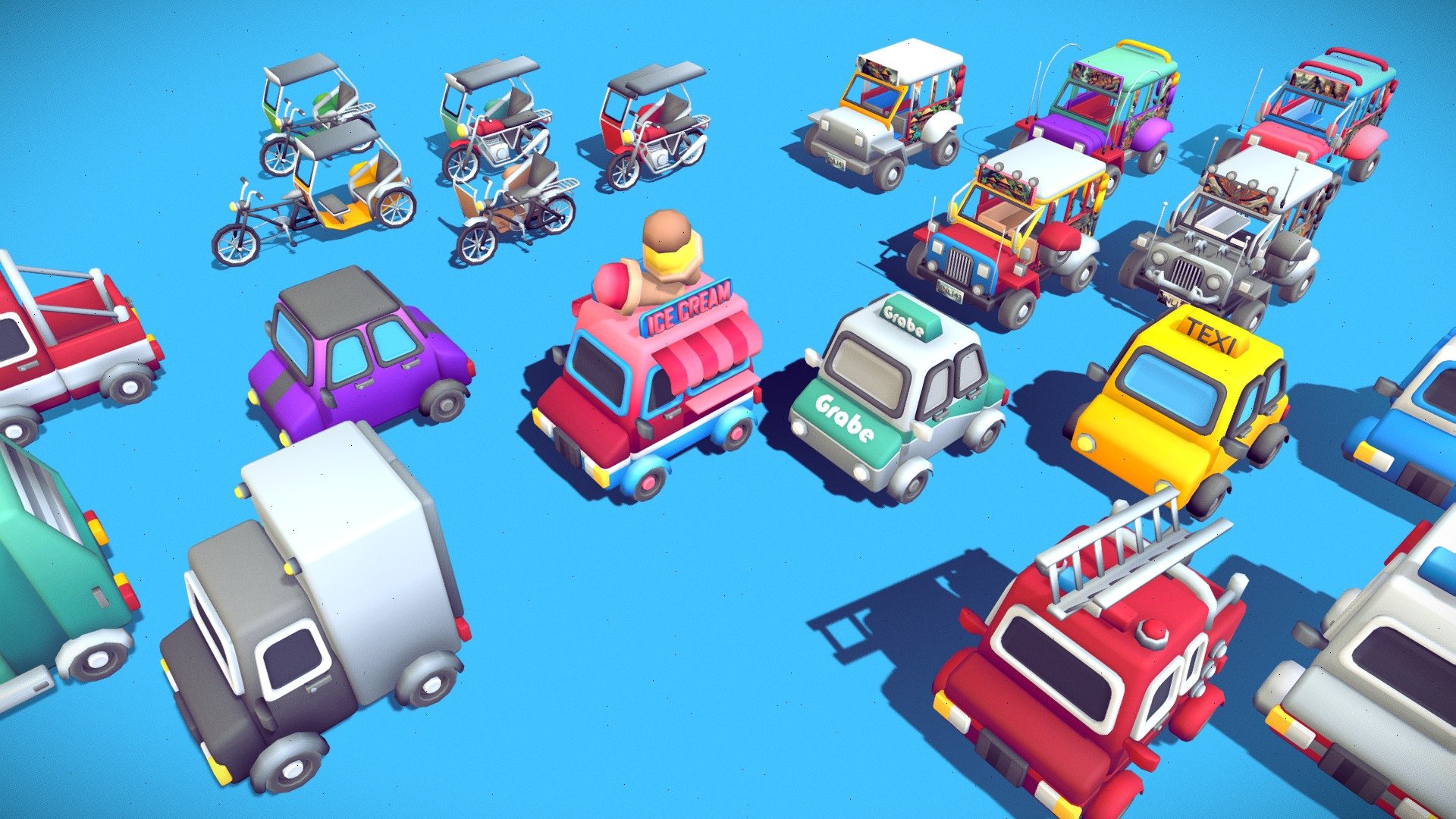 Stylized Vehicle Pack - 3D model by LowPolyBoy [4704e3a] - Sketchfab