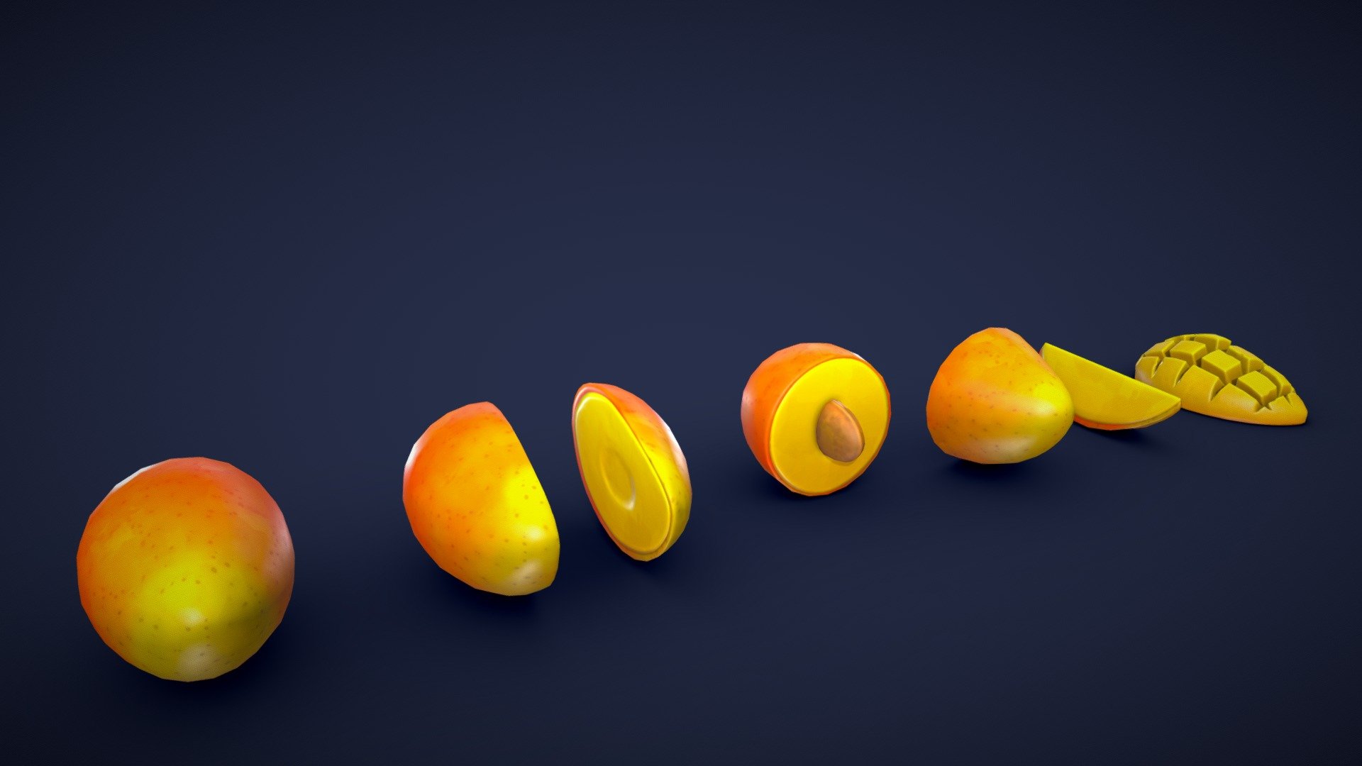 Stylized Mango - Low Poly - Buy Royalty Free 3D model by LarkArt Store ...