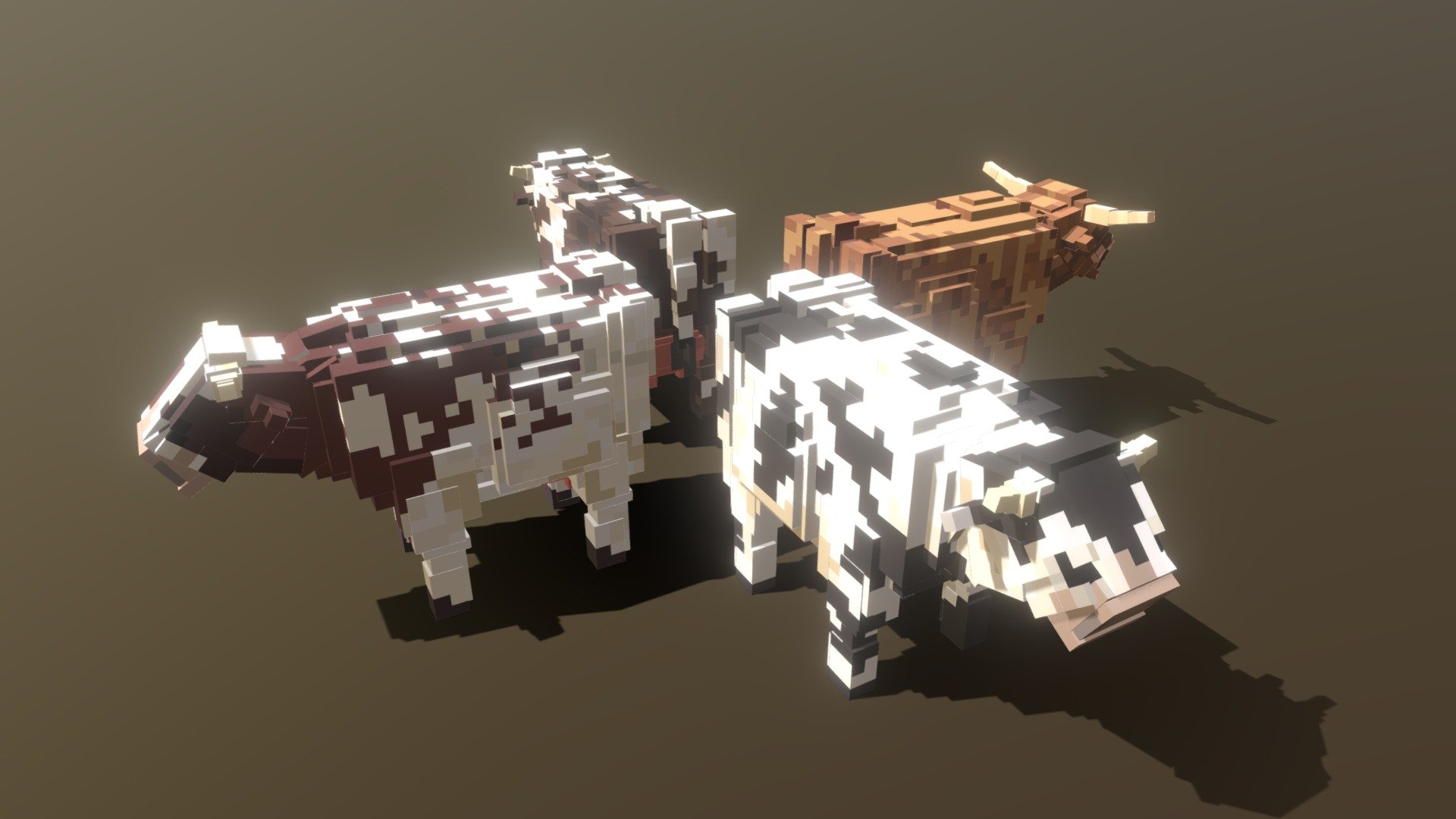 Cows - 3D model by Luvorboy (@Luvorboy.) [470b896] - Sketchfab