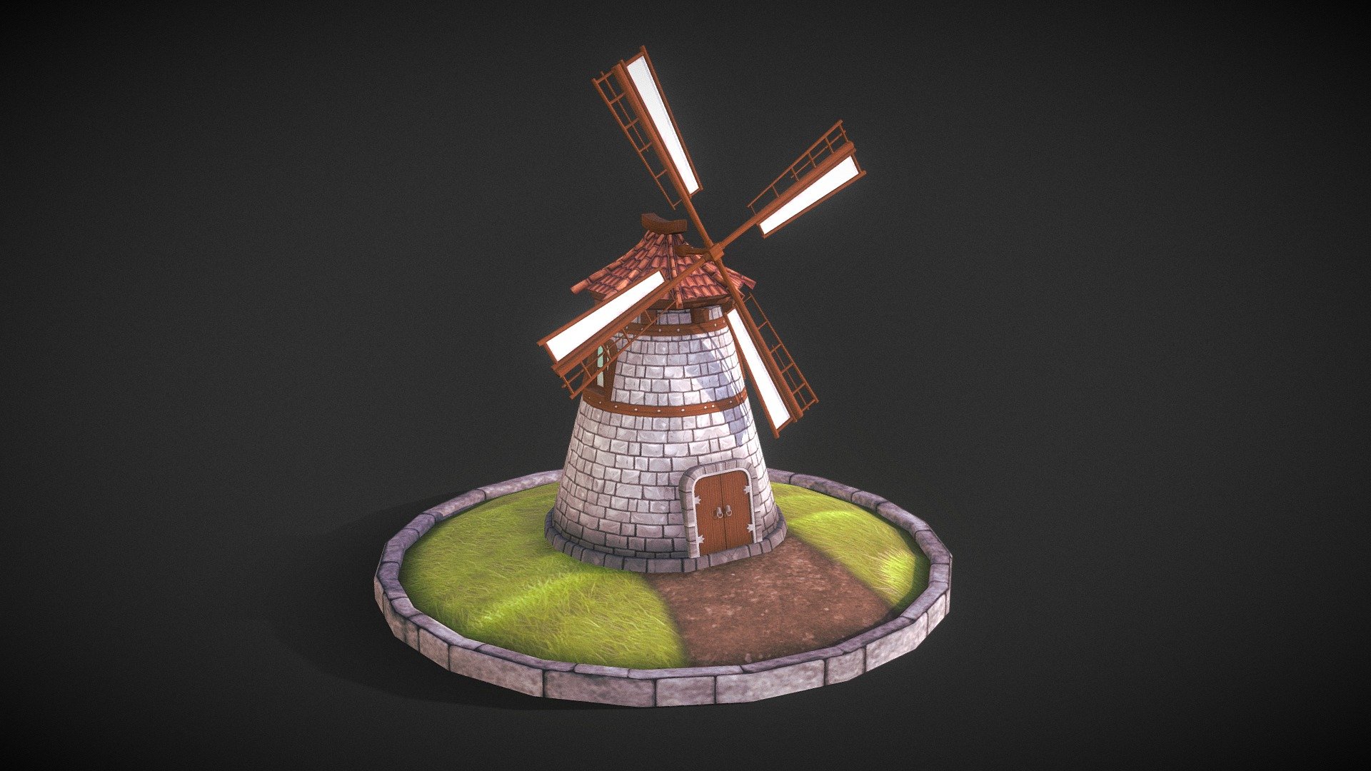 Wind Mill - 3D model by BANTENGWT (@ditowidiantomo1) [470bbdd] - Sketchfab