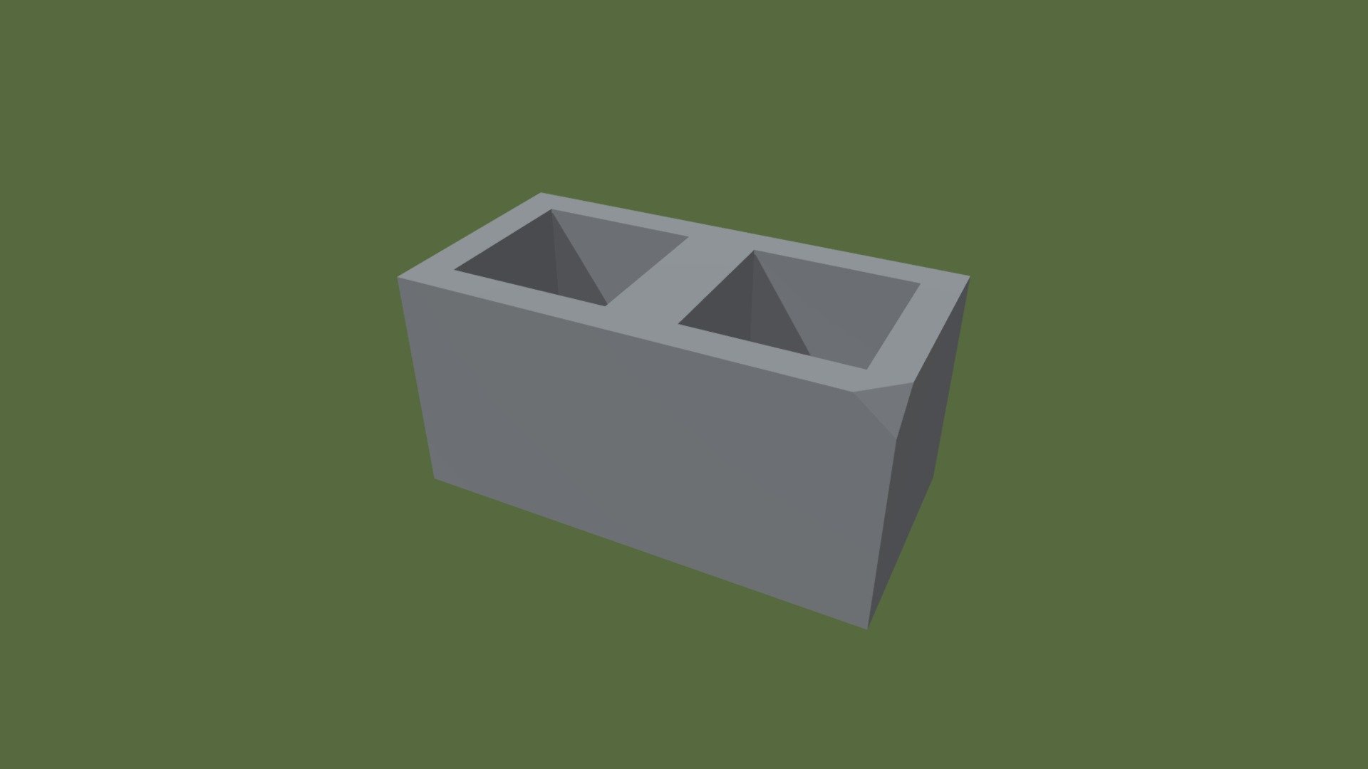 Concrete Brick (low-poly) - 3D model by Flory (@zapstav.jal14) [470c4a2 ...
