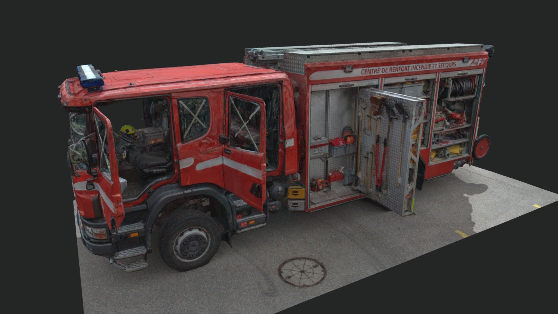 Firetruck Scania P124 Inventory Progress - Download Free 3D model by ...