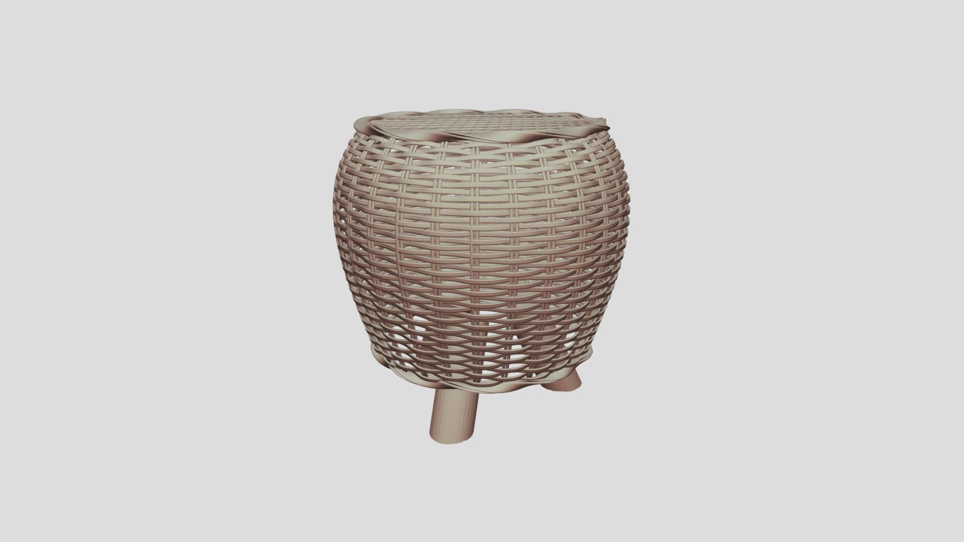 wicker stool - 3D model by DetedSteel [470cab8] - Sketchfab