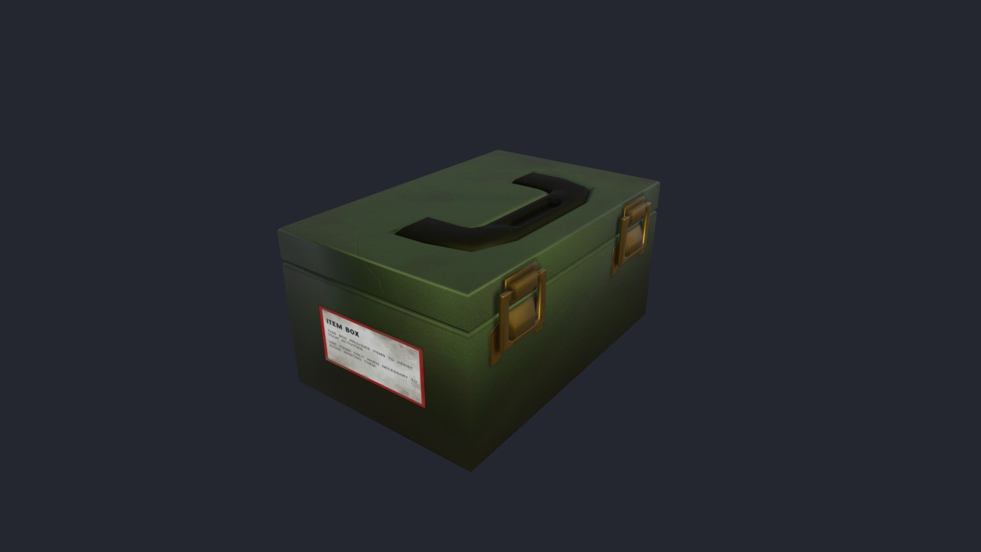 Game Item Box - Dino Crisis - 3D model by BrunoGPS [470d3cf] - Sketchfab
