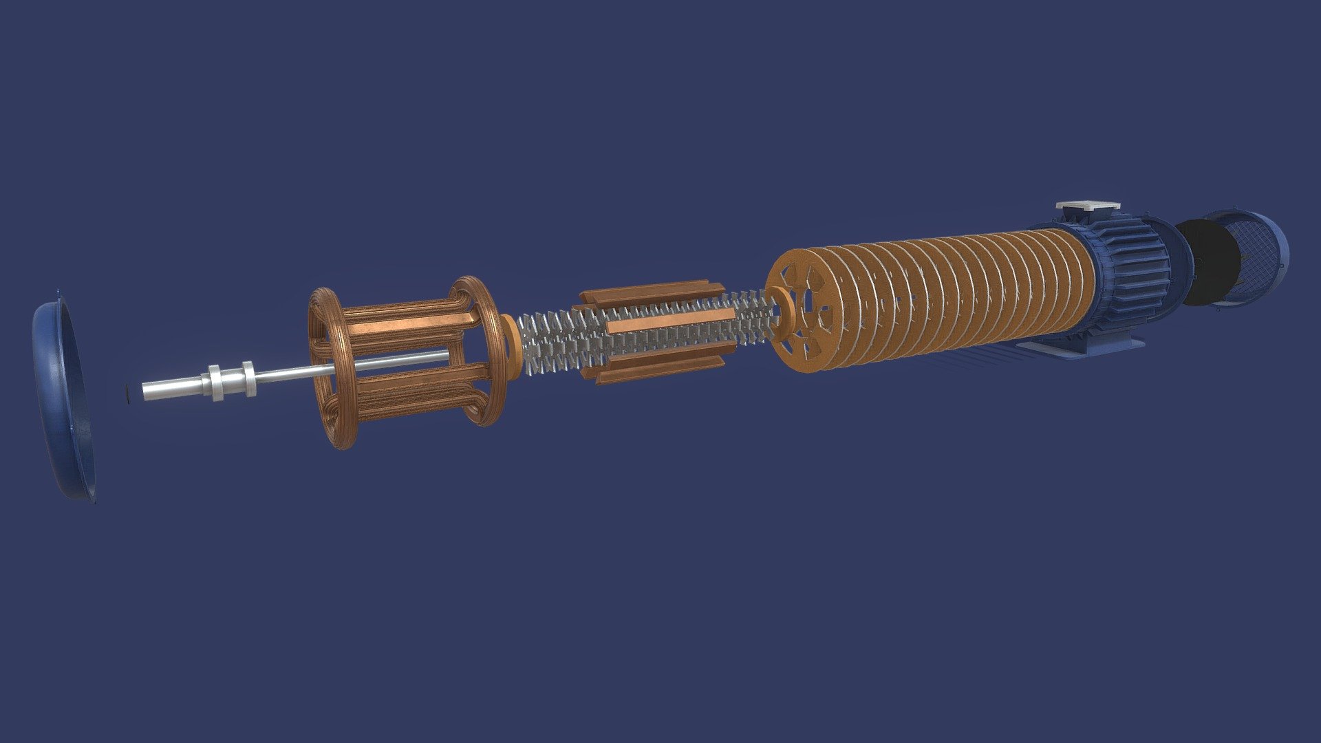 Motor de Indução Assíncrono Trifásico (449) - 3D model by RA Unicesumar ...