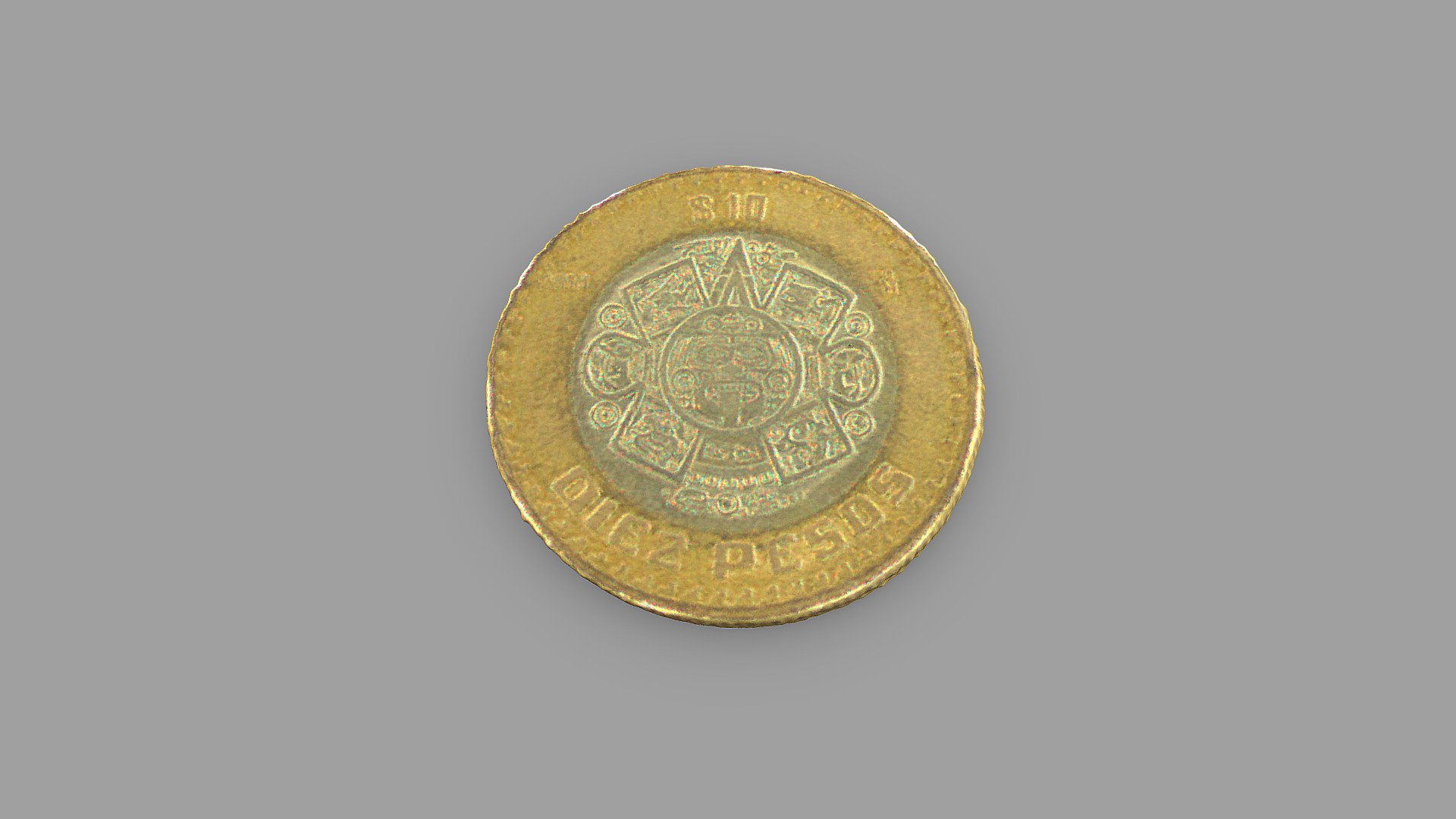 Ten Pesos Coin - 3D model by Laser Design (@Laserdesign) [4713bc5 ...
