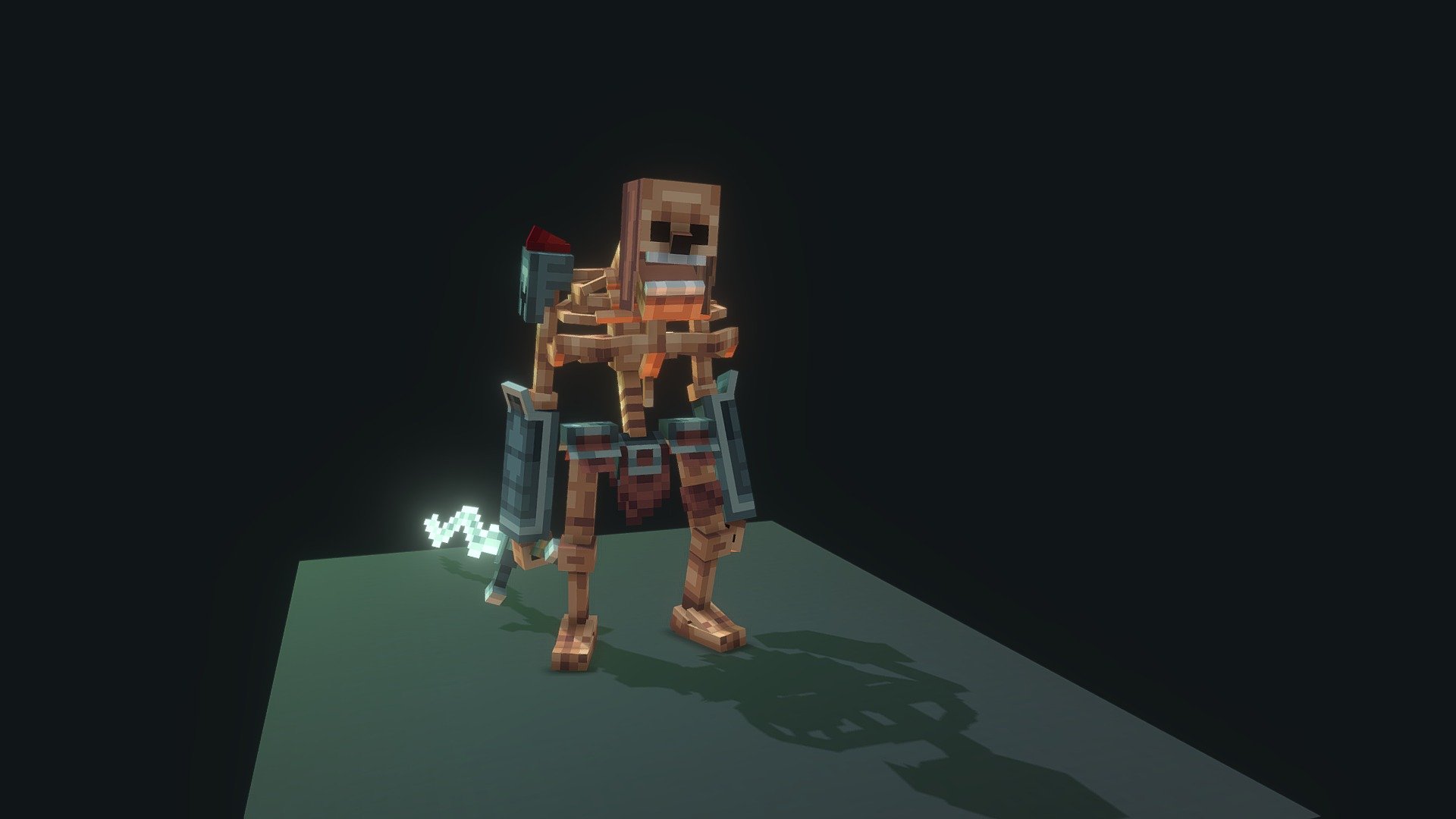 Upcoming dungeon skeleton - 3D model by Queue (@blockbenchqueue ...