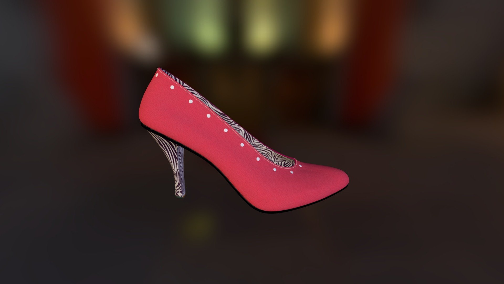 3d Design Shoe 360 º View Woman with Metal Studs - 3D model by ...