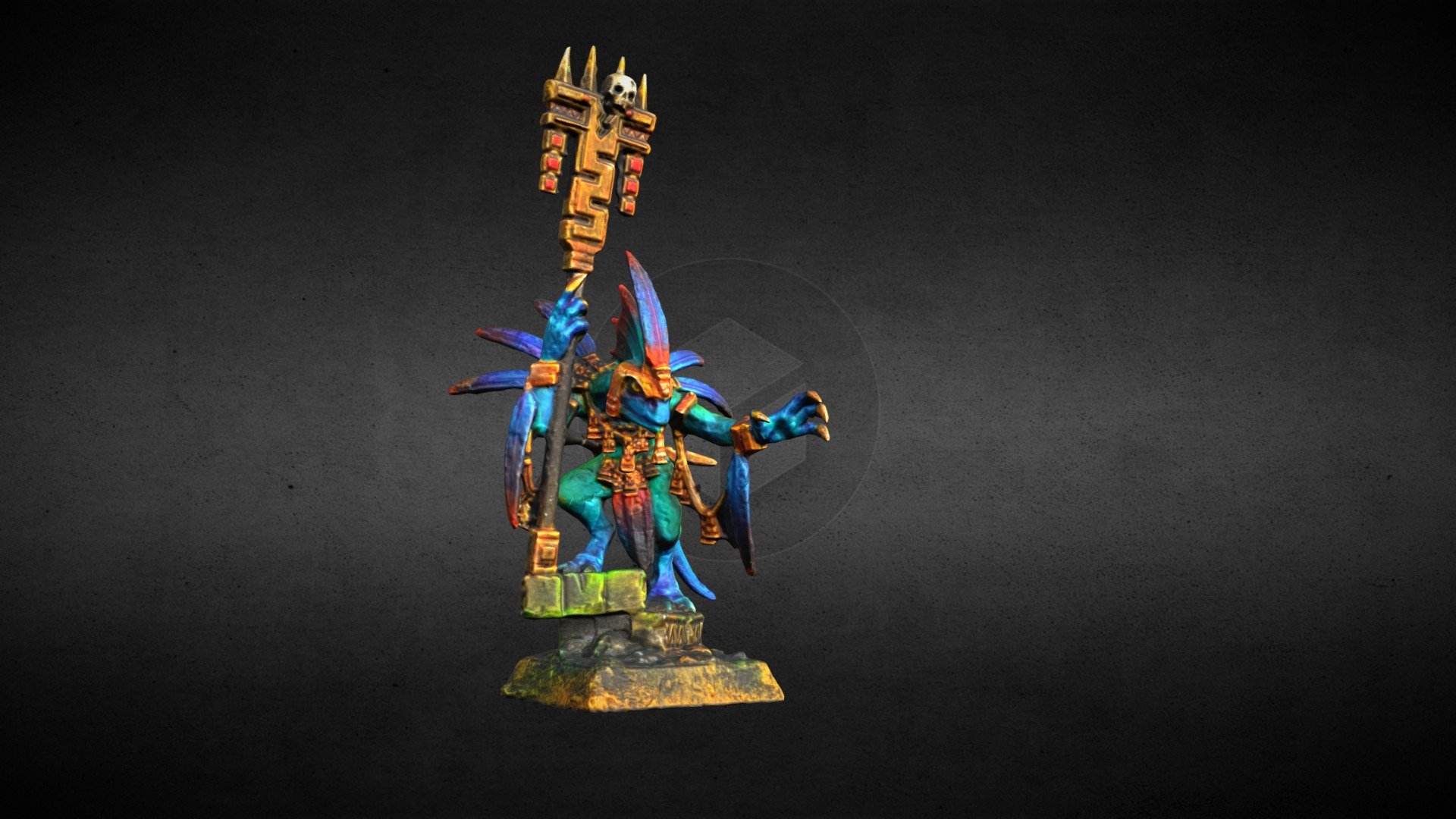 Skink priest 1.0 - Warhammer - 3D model by OlhaV [471cdcb] - Sketchfab