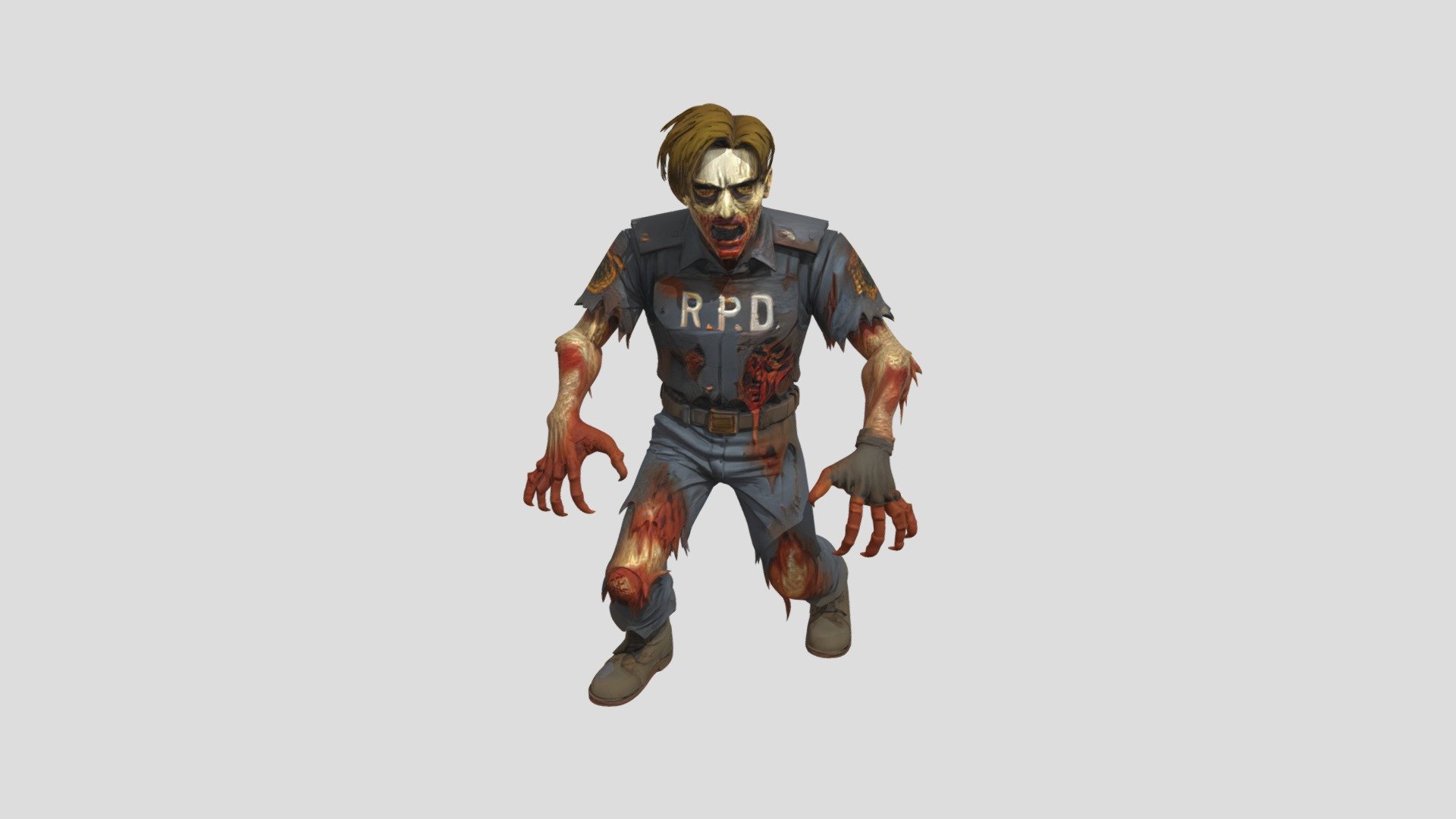 Leon Zombie (What If) - Download Free 3D model by IITheDarkness94II ...