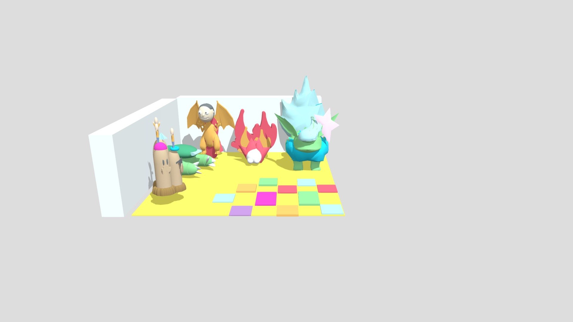 Party of custom pokemon MY POOP CREATION - 3D model by uploadmyname ...