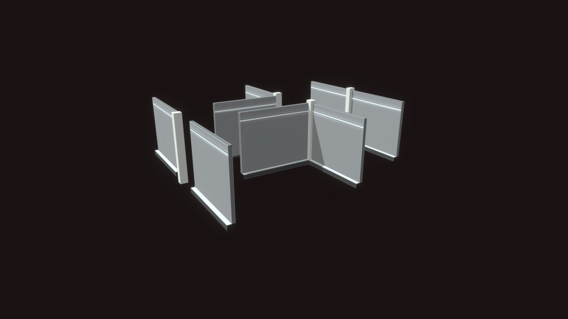 Modular Walls - Download Free 3D model by Nekichii [472db51] - Sketchfab
