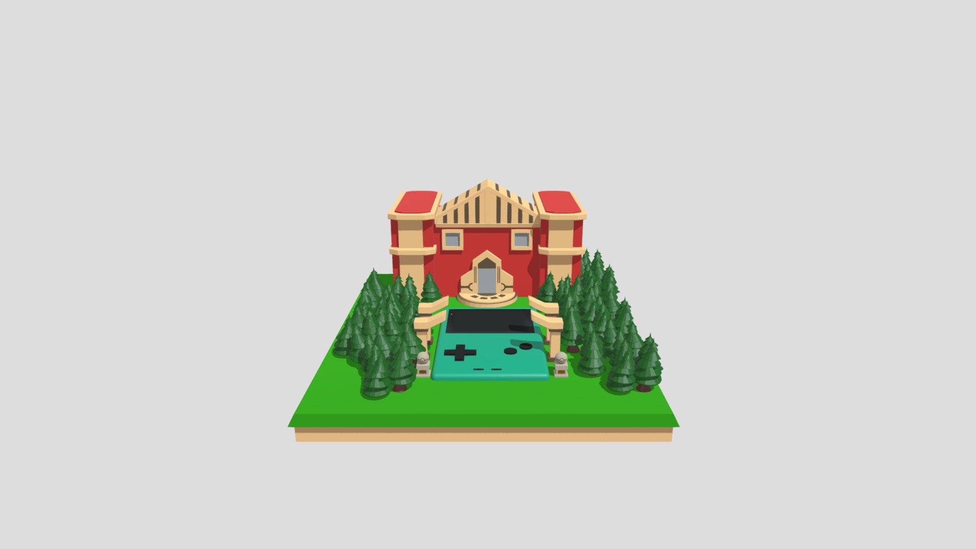 Low poly Gameboy's pokemon league - 3D model by Greg's Lowpoly ...