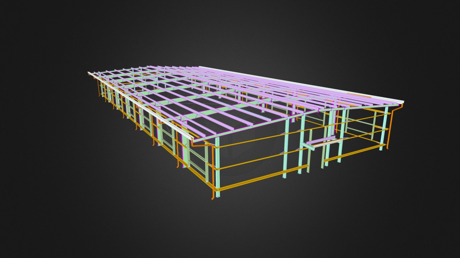 Project 2 - Steel Structure Shed - 3D model by Arslan Khan (@arslankhan ...