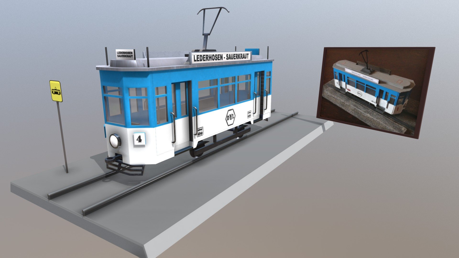 Tram - 3D model by outokumpu3dtuotanto [472f6c3] - Sketchfab