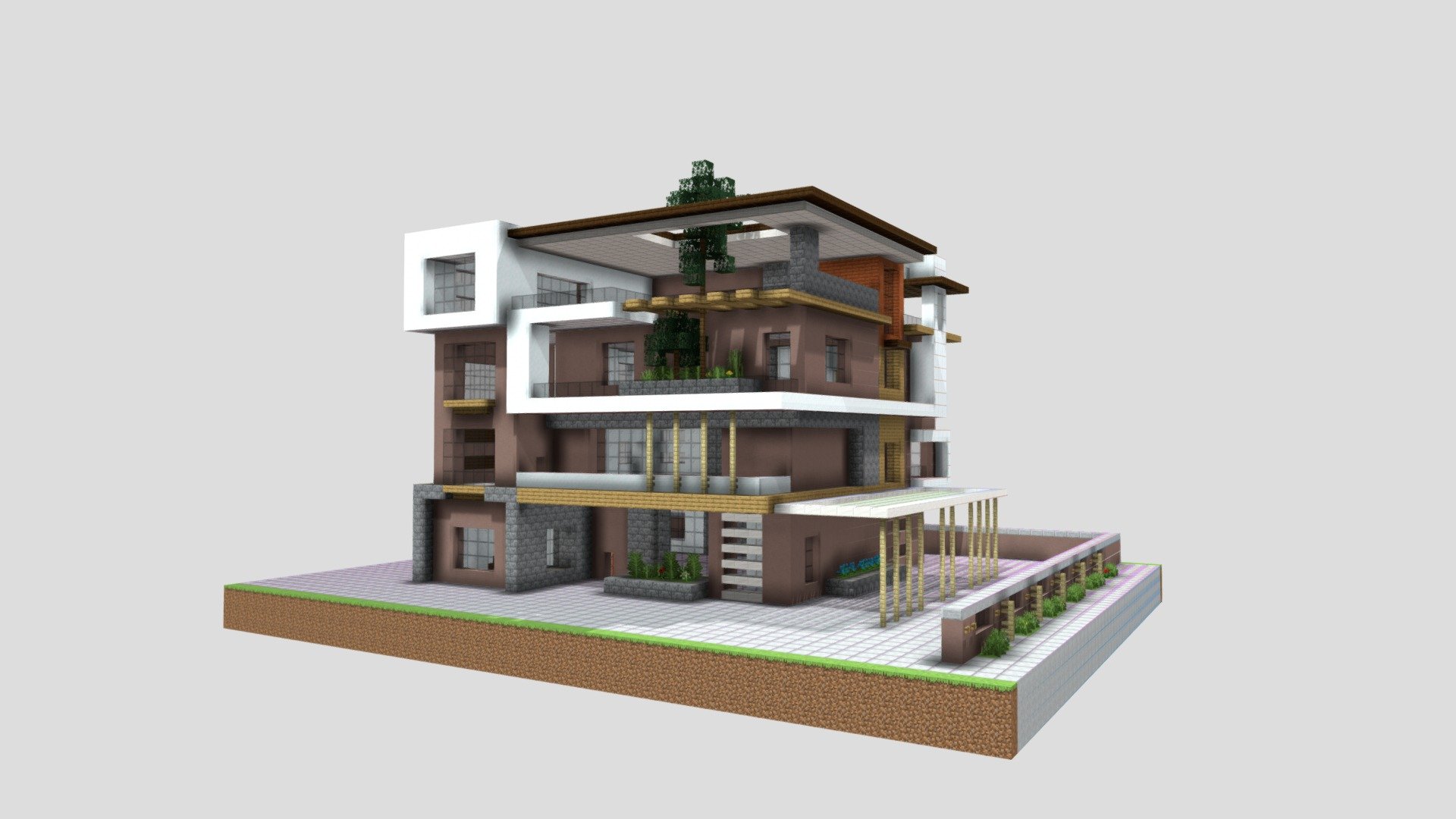 Minecraft Modern House - Download Free 3D model by jar (@jar9th ...
