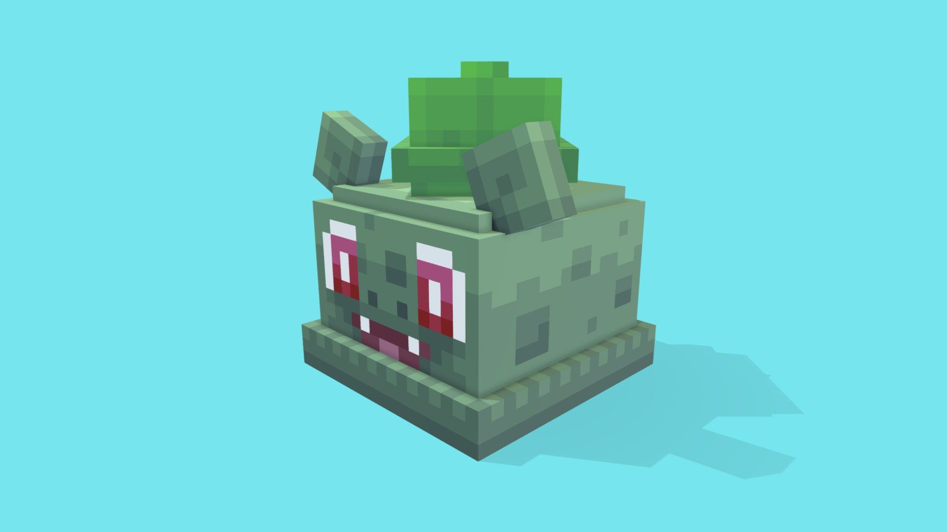 Bulbasaur Hat - 3D model by misza [47339a3] - Sketchfab