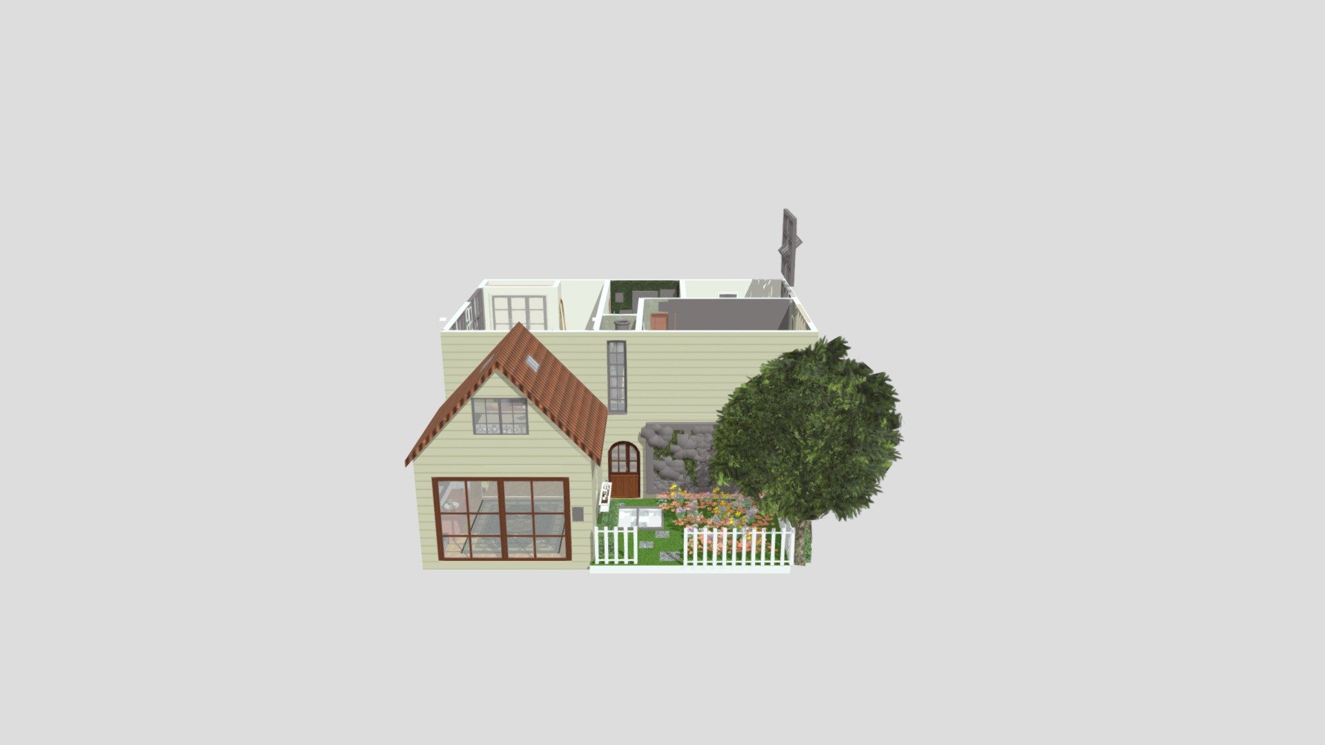 cottage - Download Free 3D model by Home Design 3D (@homedesign3d ...