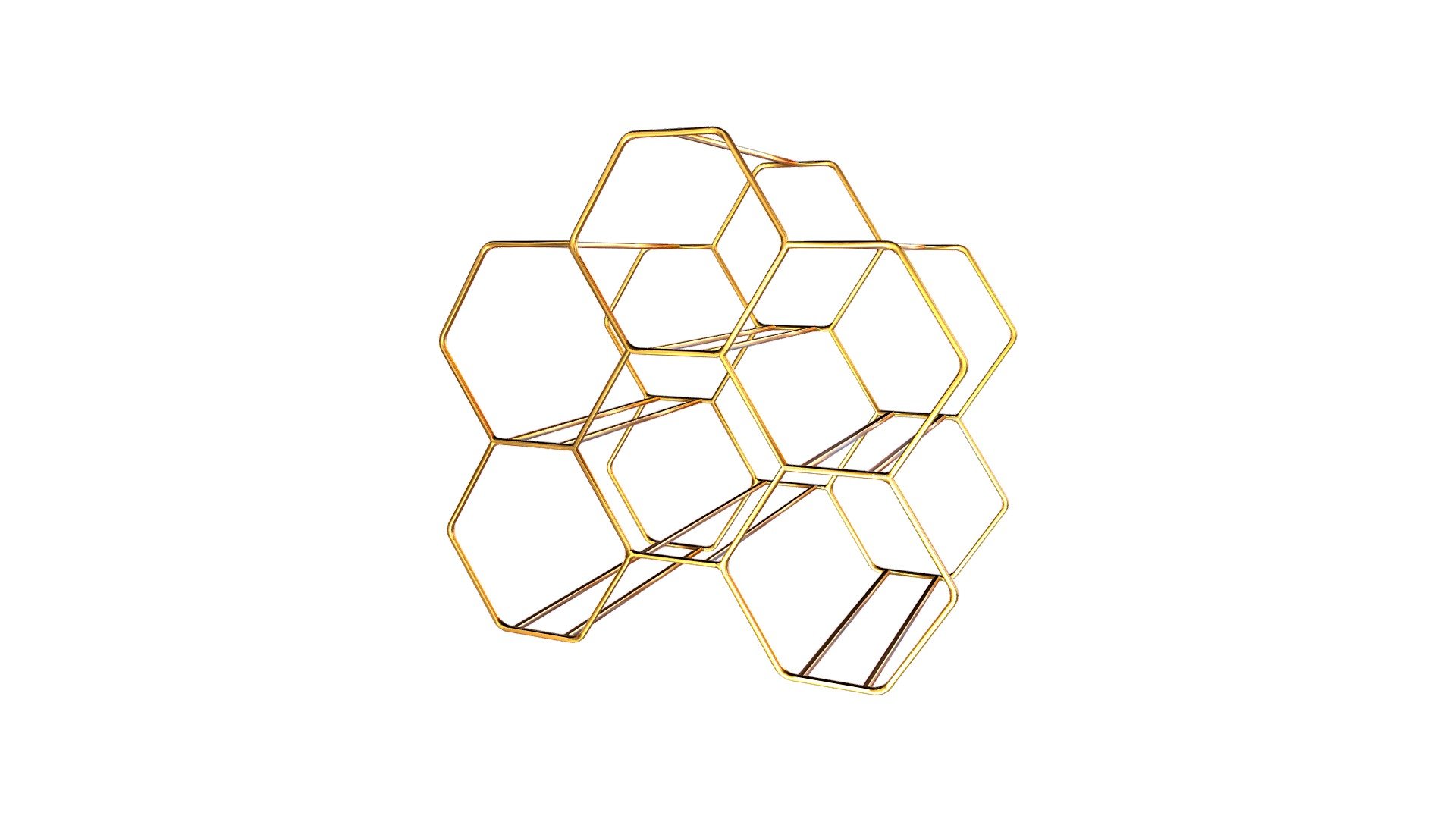 Hexagonal Wine Holder for Archviz Interior Decor - 3D model by XYZ360 ...