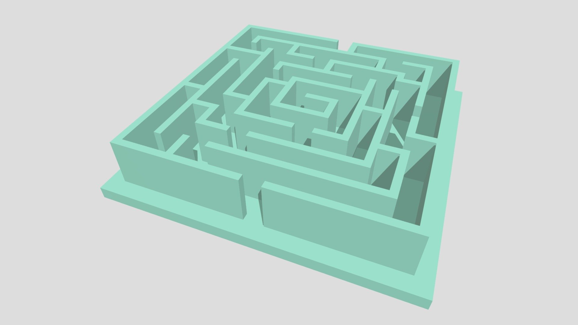 Maze 05 - 3D Printable - 3D model by B-Project [473b60d] - Sketchfab