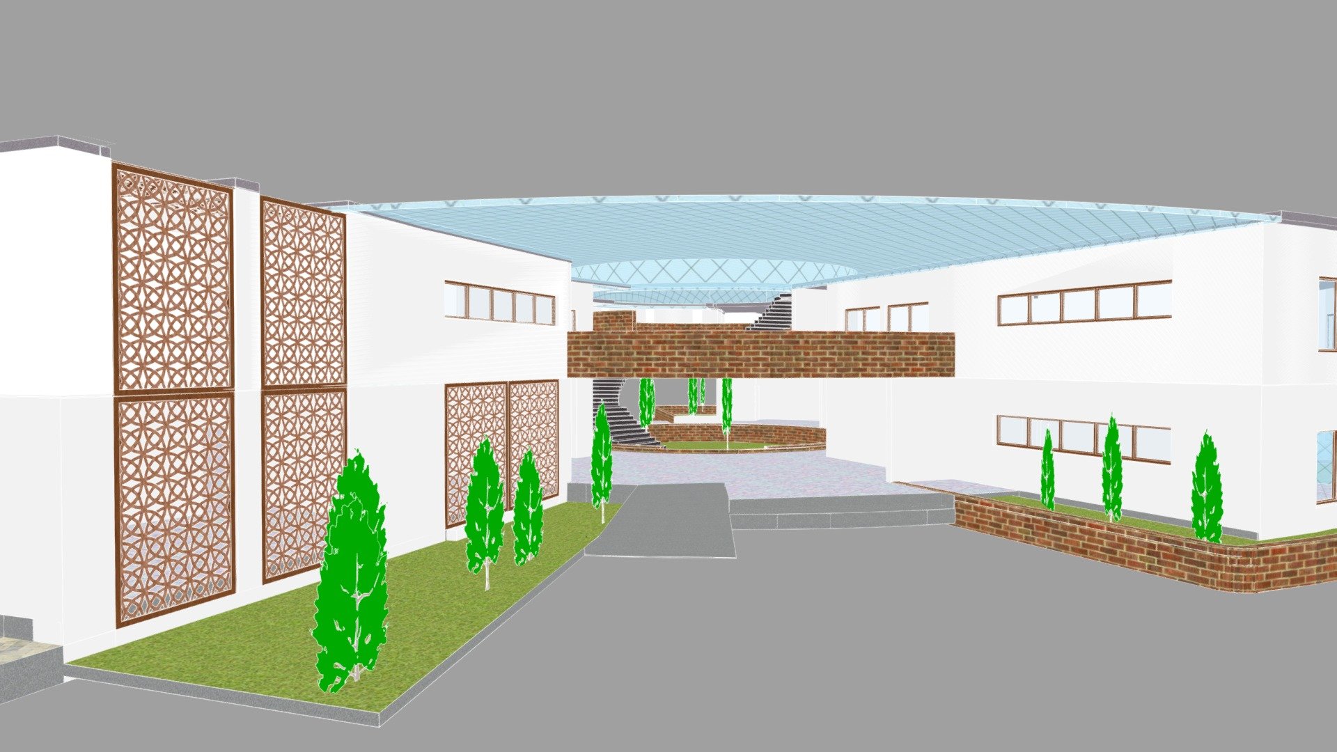 Cultural Center Building Design - 3D model by hasmitha-bhetalam ...