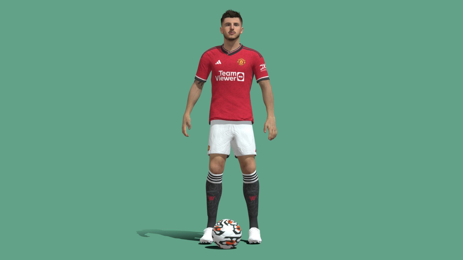 3D Rigged Mason Mount Manchester United - 3D model by 3D famous people ...