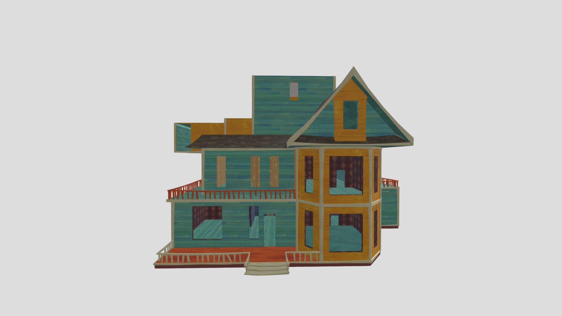 Hello Neighbor Alpha 4 House (UPDATED) - Download Free 3D model by ...