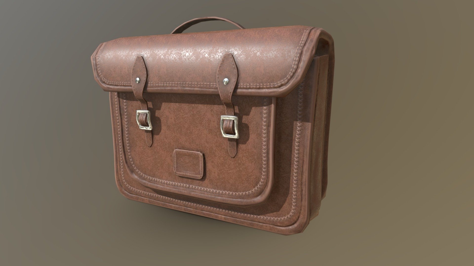 Leather Satchel - Buy Royalty Free 3D model by holomoon [473f99c ...