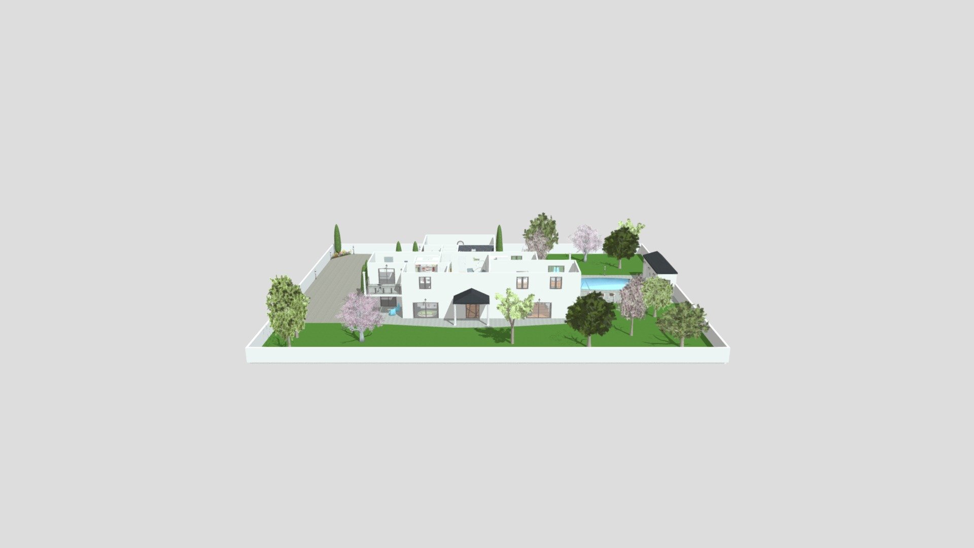 maison rectangulaire - Download Free 3D model by Home Design 3D ...