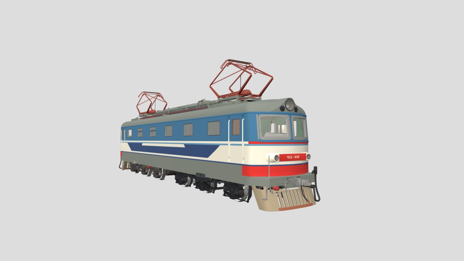 Chs-2 electric locomotive - Download Free 3D model by Randonavt ...