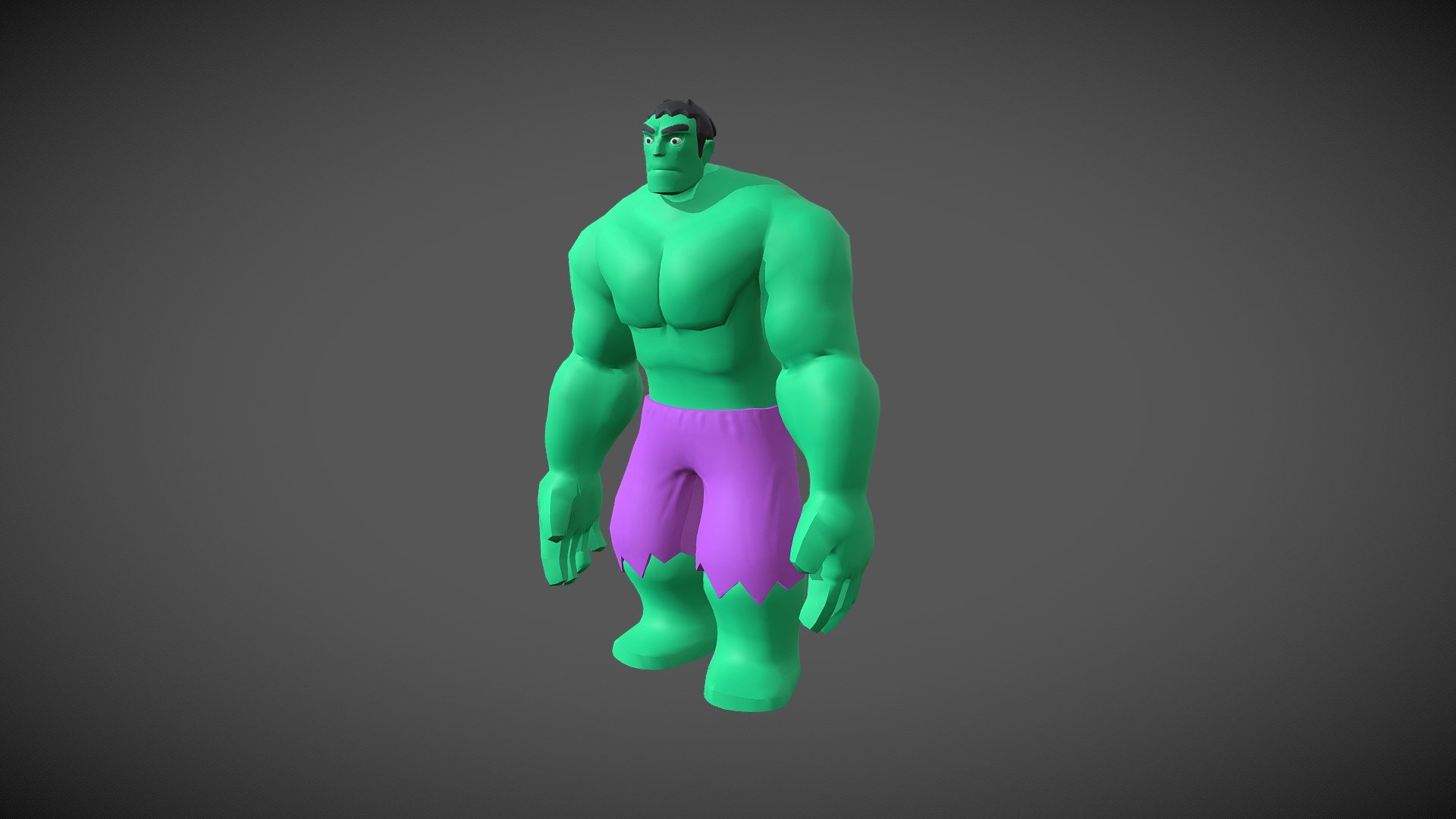 Low poly character - hulk - 3D model by UB artist (@UB_artist) [474395b ...