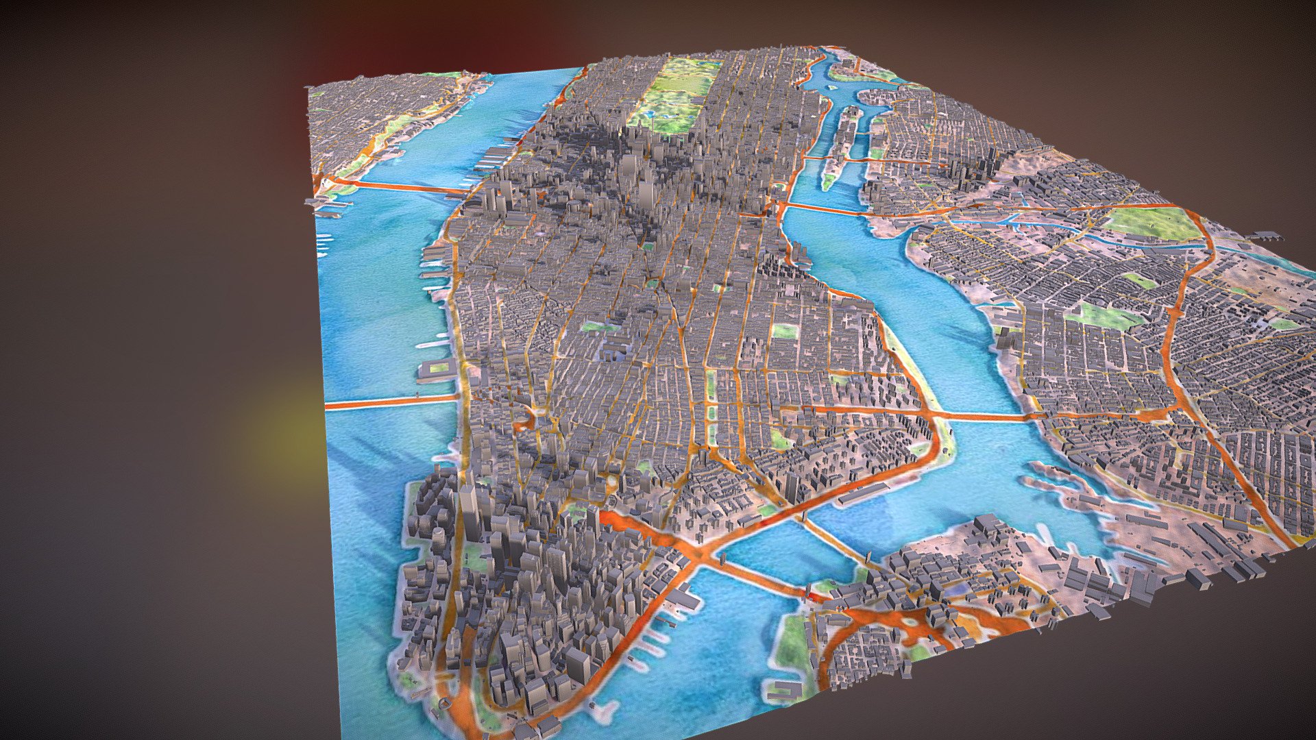 Manhattan, New York City (OSM buildings) TEST #2 - Buy Royalty Free 3D ...
