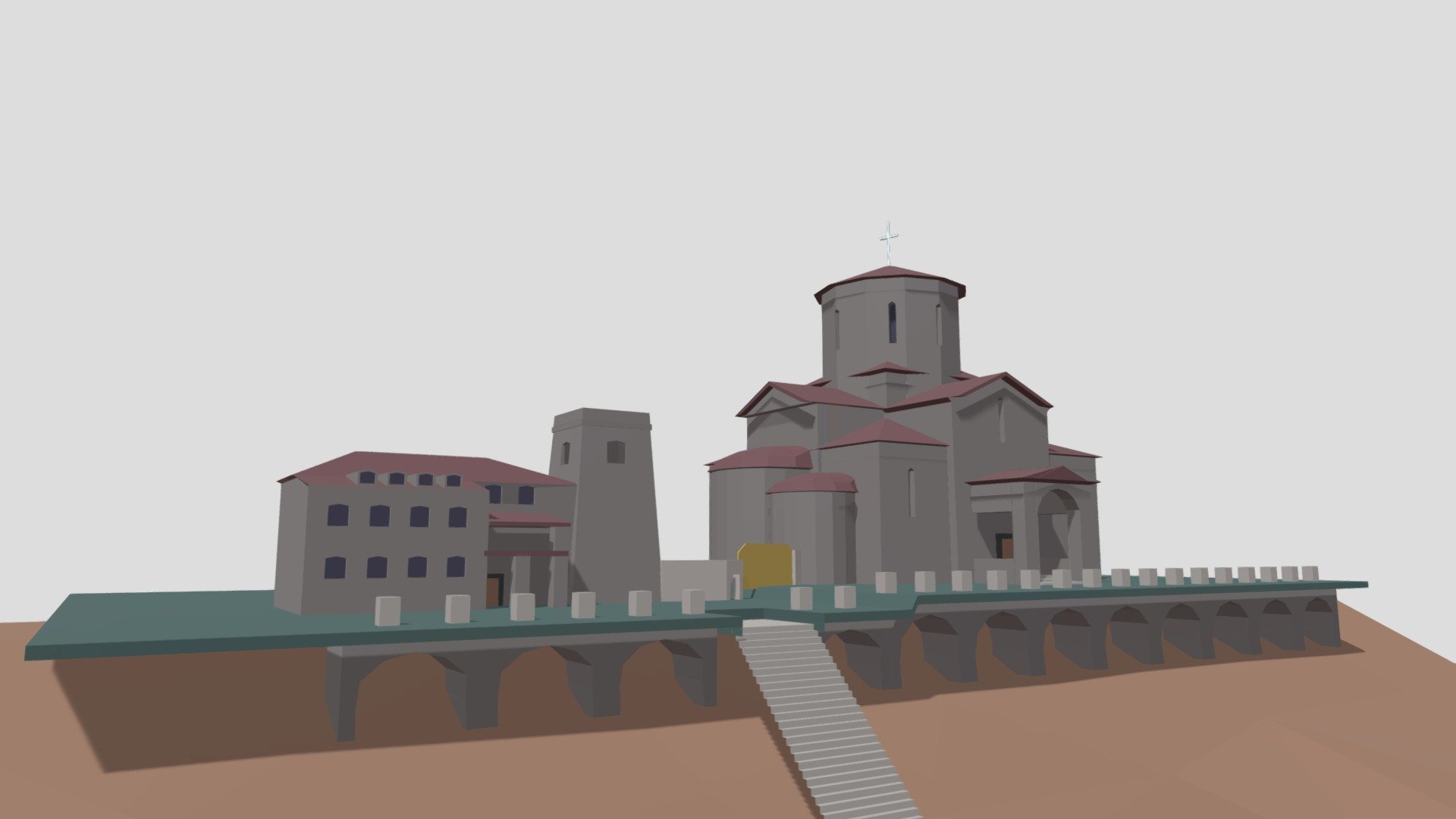 Monastery - 3D model by BatrC [4744e17] - Sketchfab