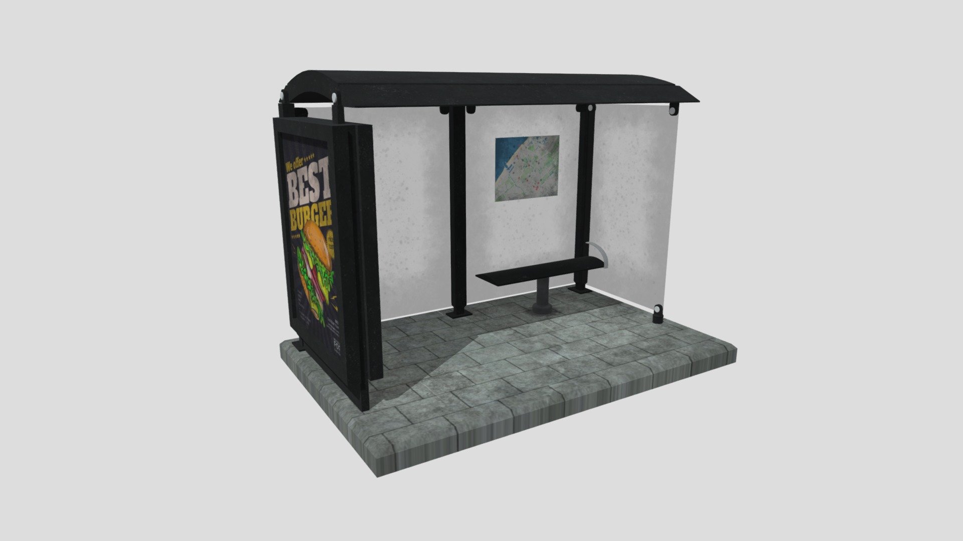 European Bus Stop - Download Free 3D model by Rudolf Mayrhofer ...
