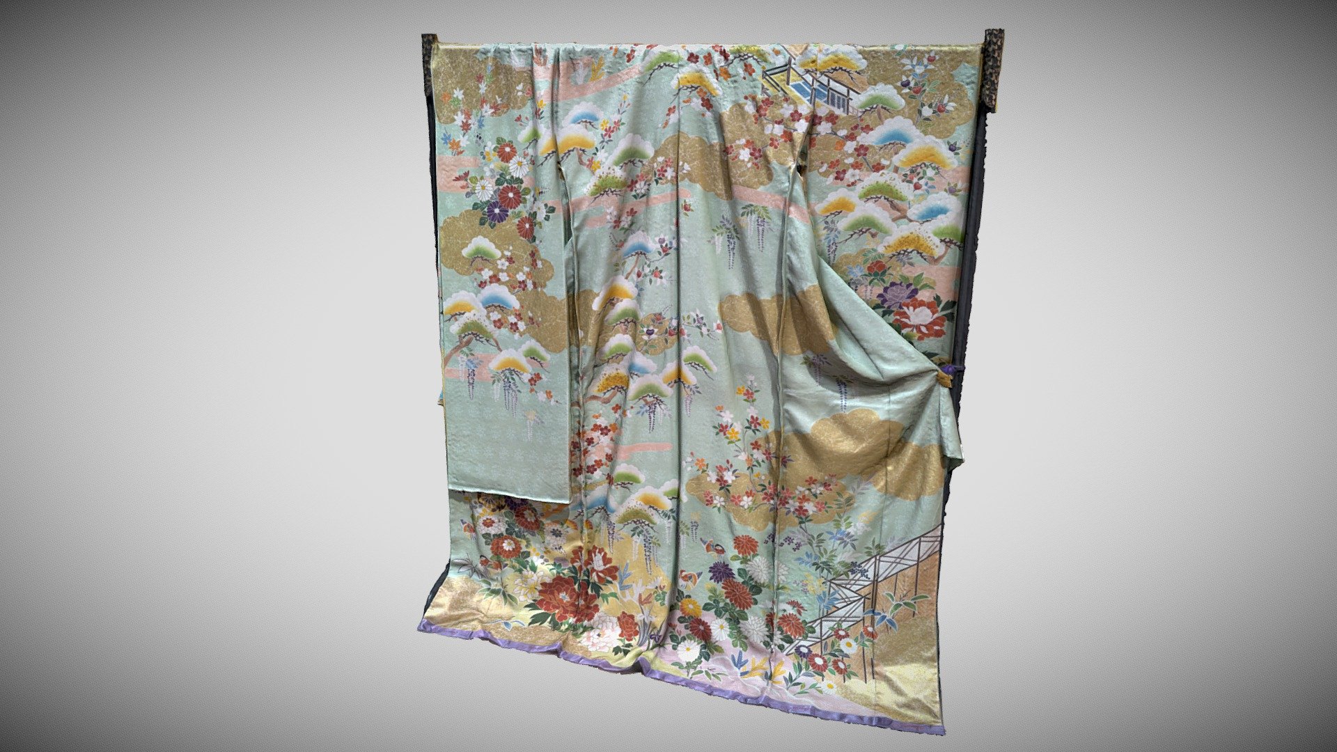 Jrosso green furisode flat - 3D model by Koto3D Stephane Vogley ...