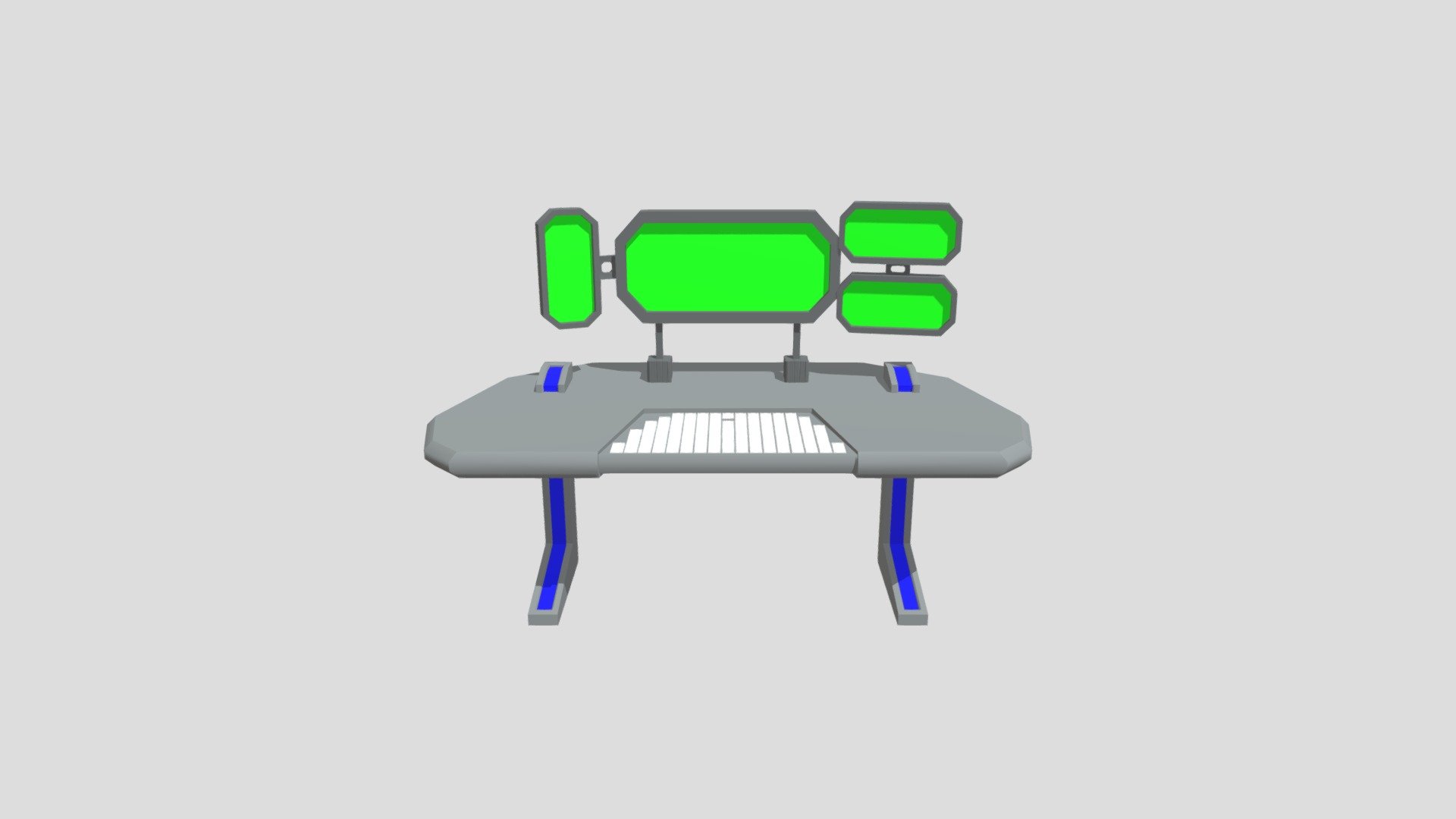 Low- Poly Sci- Fi Computer Desk - Download Free 3D model by Connor ...