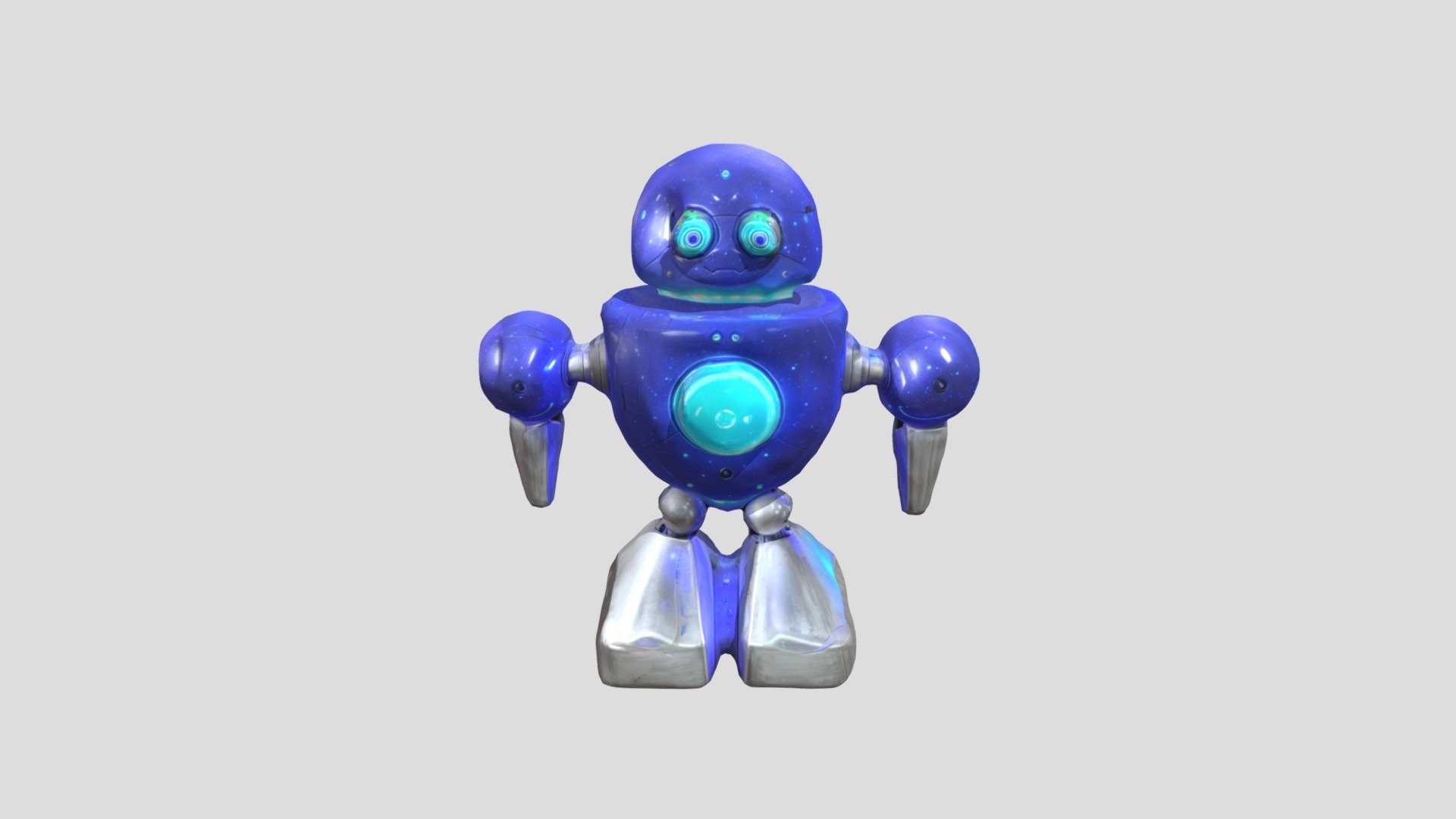A sleekly designed metallic robot - 3D model by startup2024win [474d41a ...