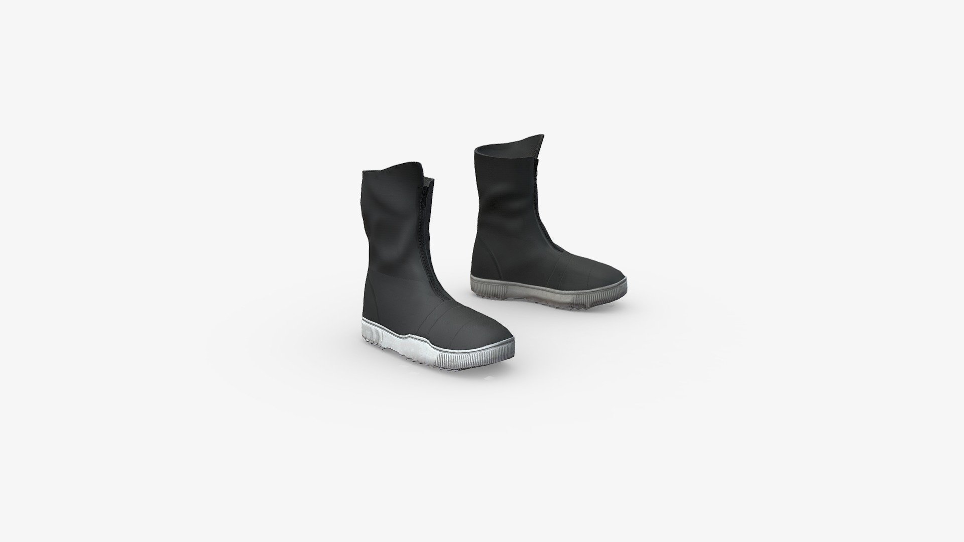Futuristic High Top Canvas Boots - Buy Royalty Free 3D model by 3dia ...