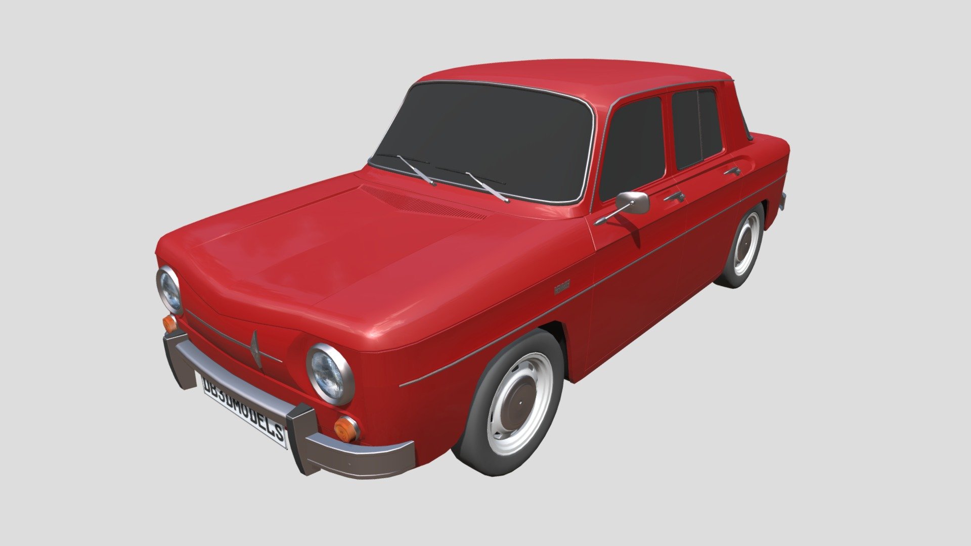 Renault 8 Red - Buy Royalty Free 3D model by dragosburian [474e21c ...