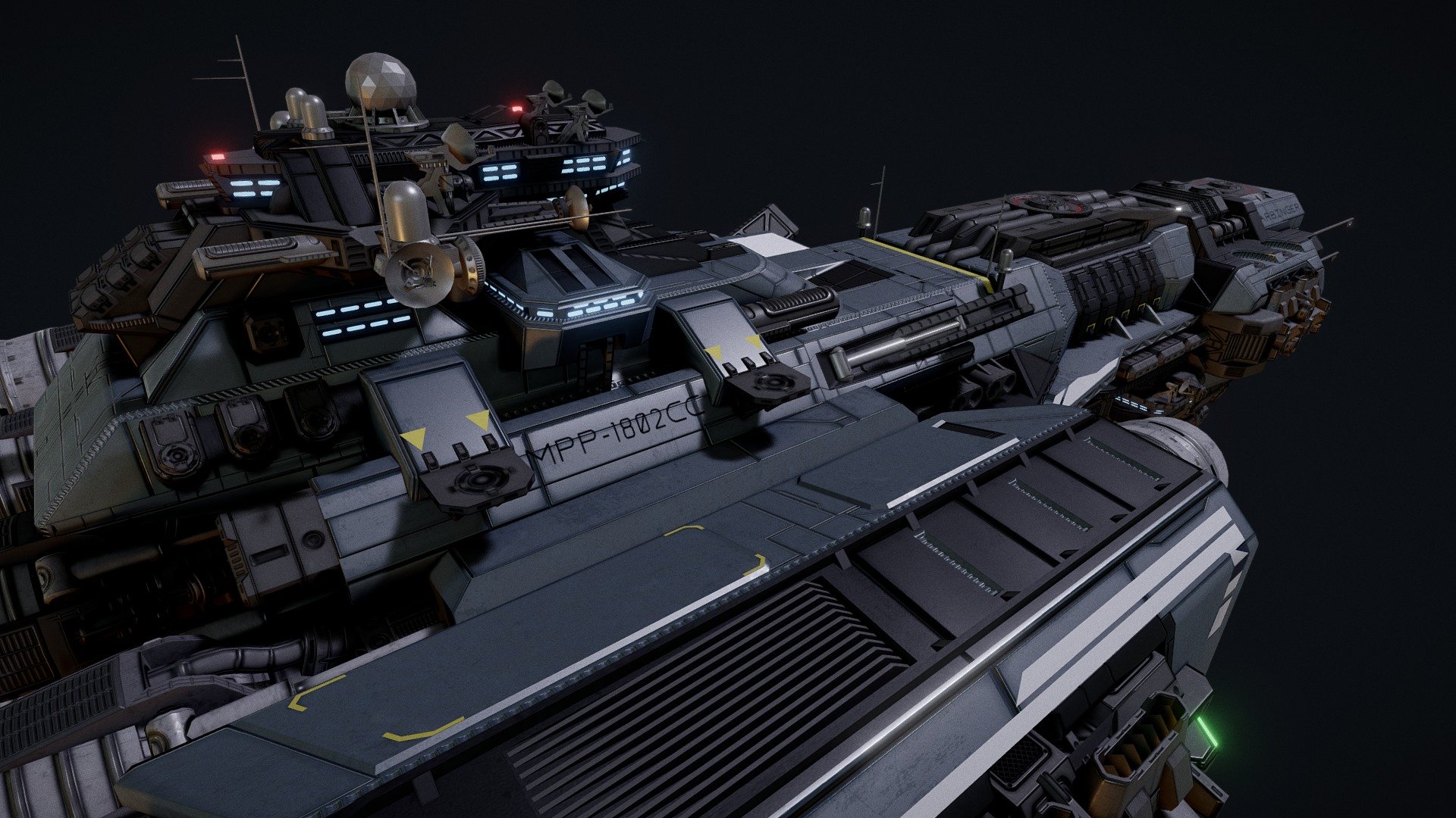 D.S.S. Harbinger battle cruiser - Download Free 3D model by Comrade1280 ...