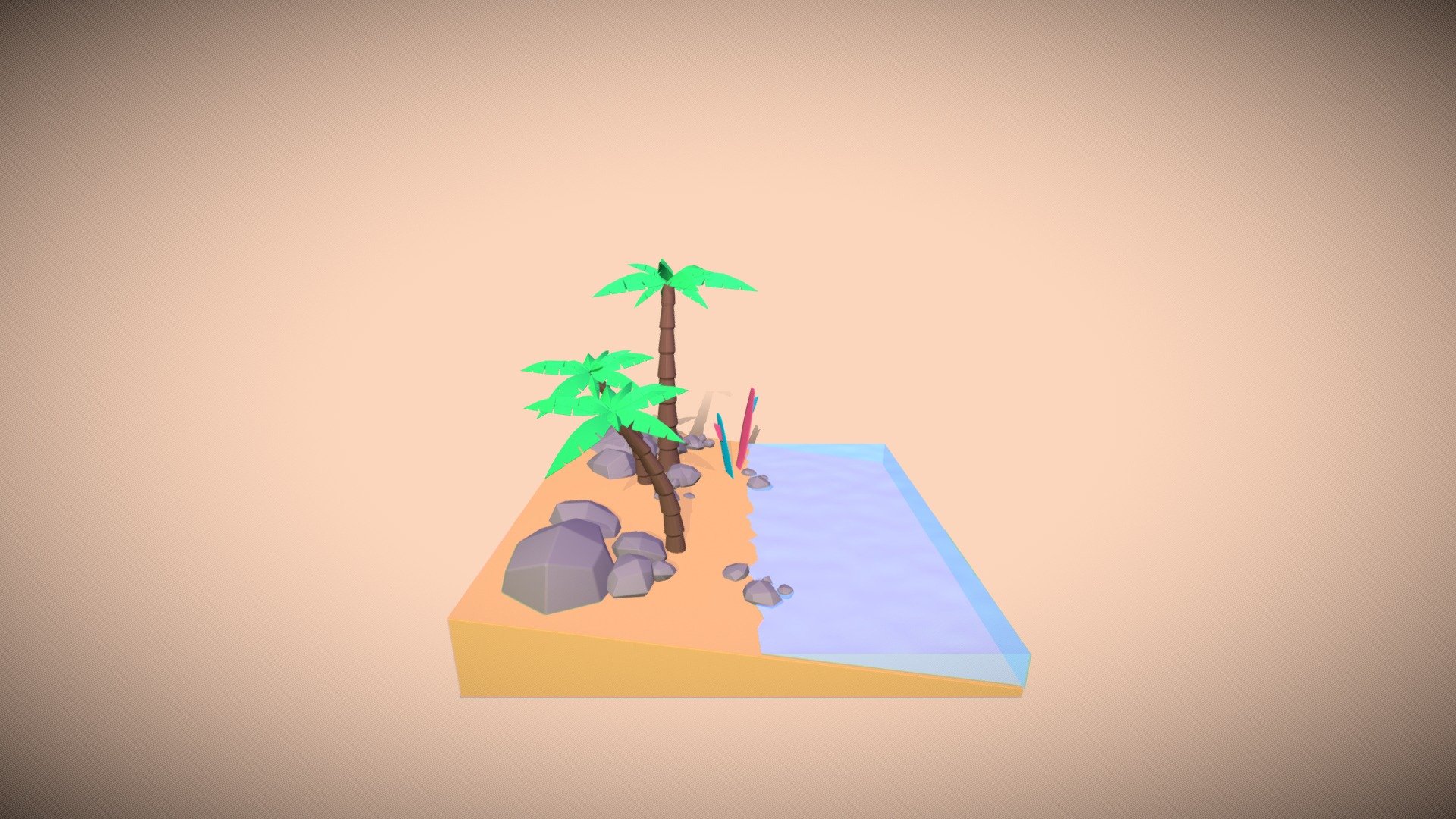 diorama_beach_v002 - 3D model by maelys_97 [4751b25] - Sketchfab