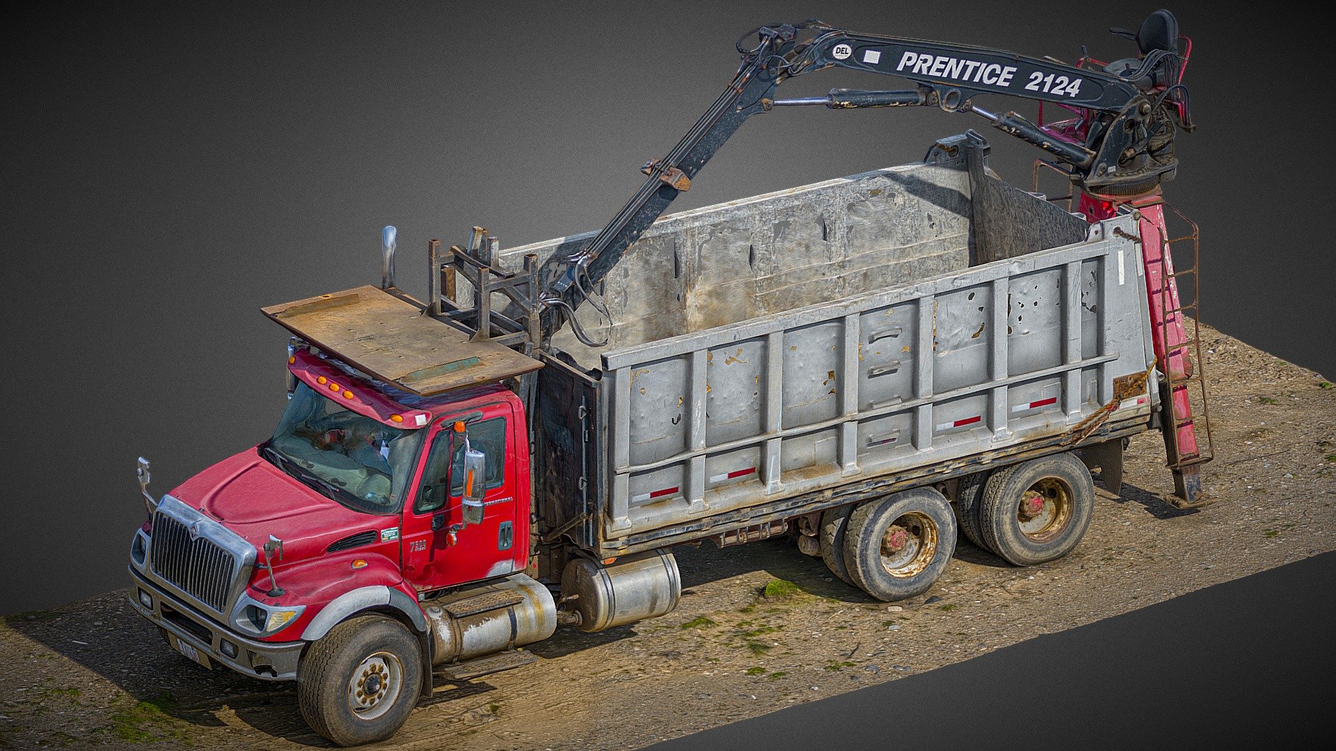 Prentice 2124 A-frame Knuckleboom Loader - Download Free 3D model by ...
