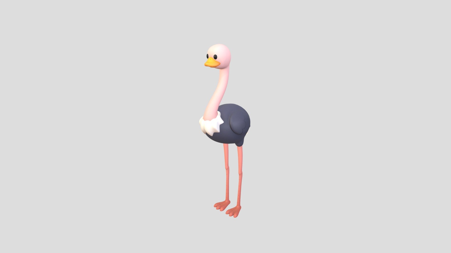 Character314 Ostrich - Buy Royalty Free 3D model by BaluCG [47589cd ...